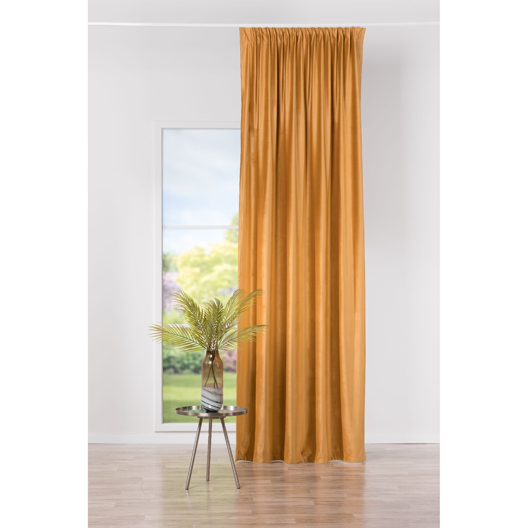 Draperie Genovese 140 x 260 cm, cu rejansa si bride ascunse, mustar