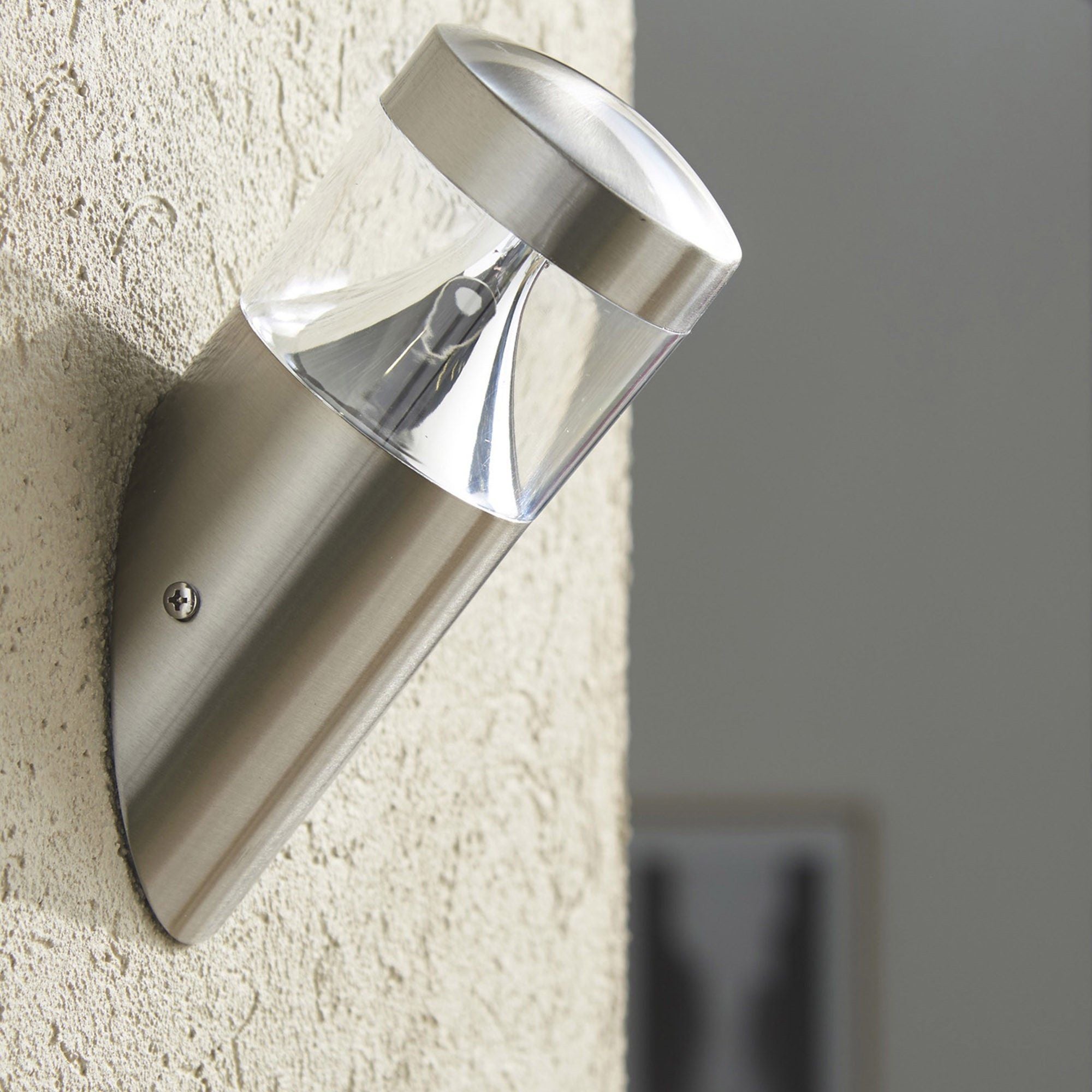 Aplica exterior LED, IP44, inox, "Valencia"