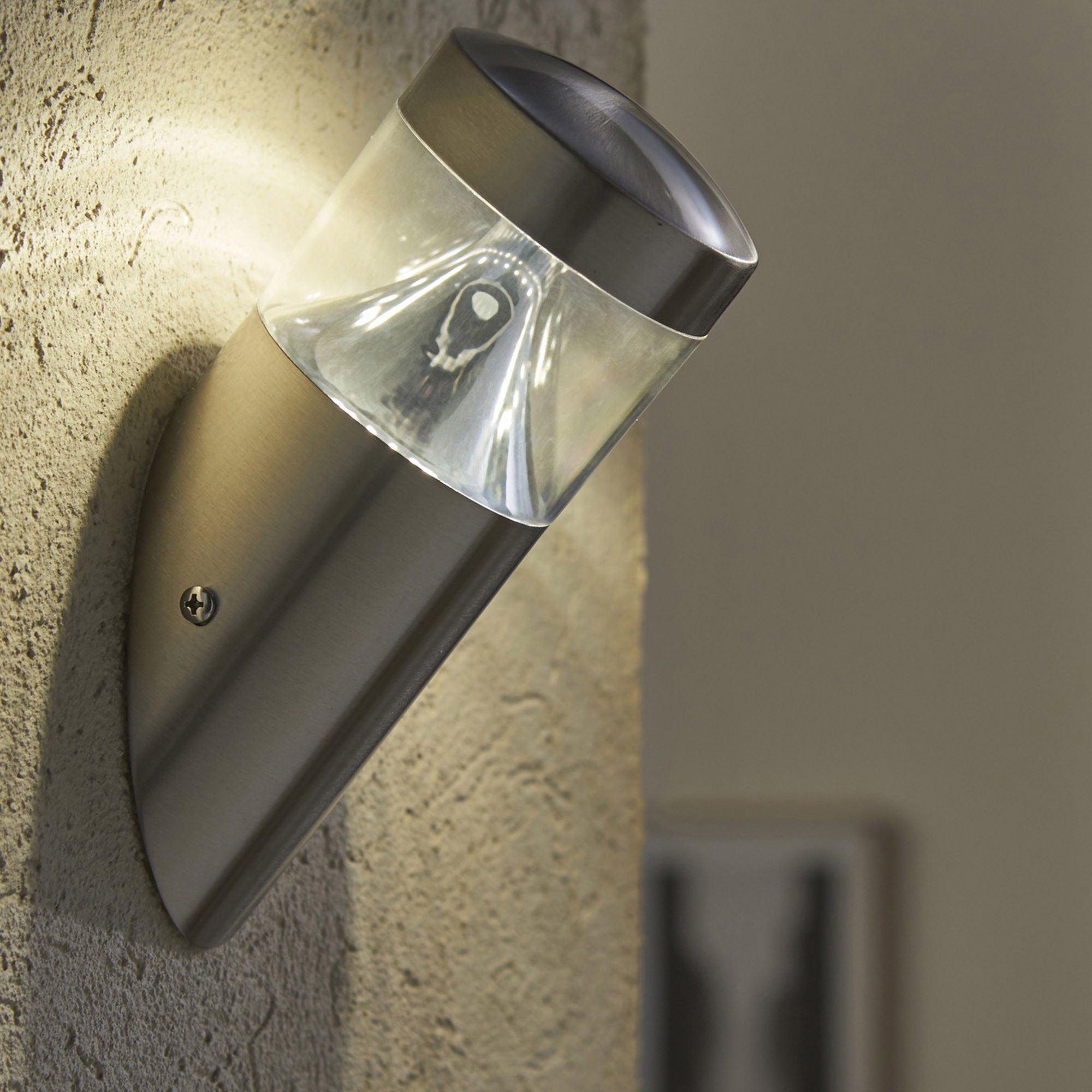 Aplica exterior LED, IP44, inox, "Valencia"