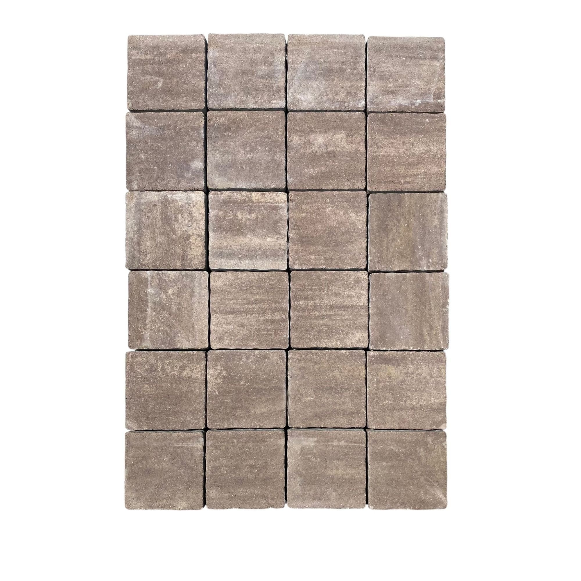 Pavaj beton Anima P3, 200 x 200 x 60 mm, maro patinat