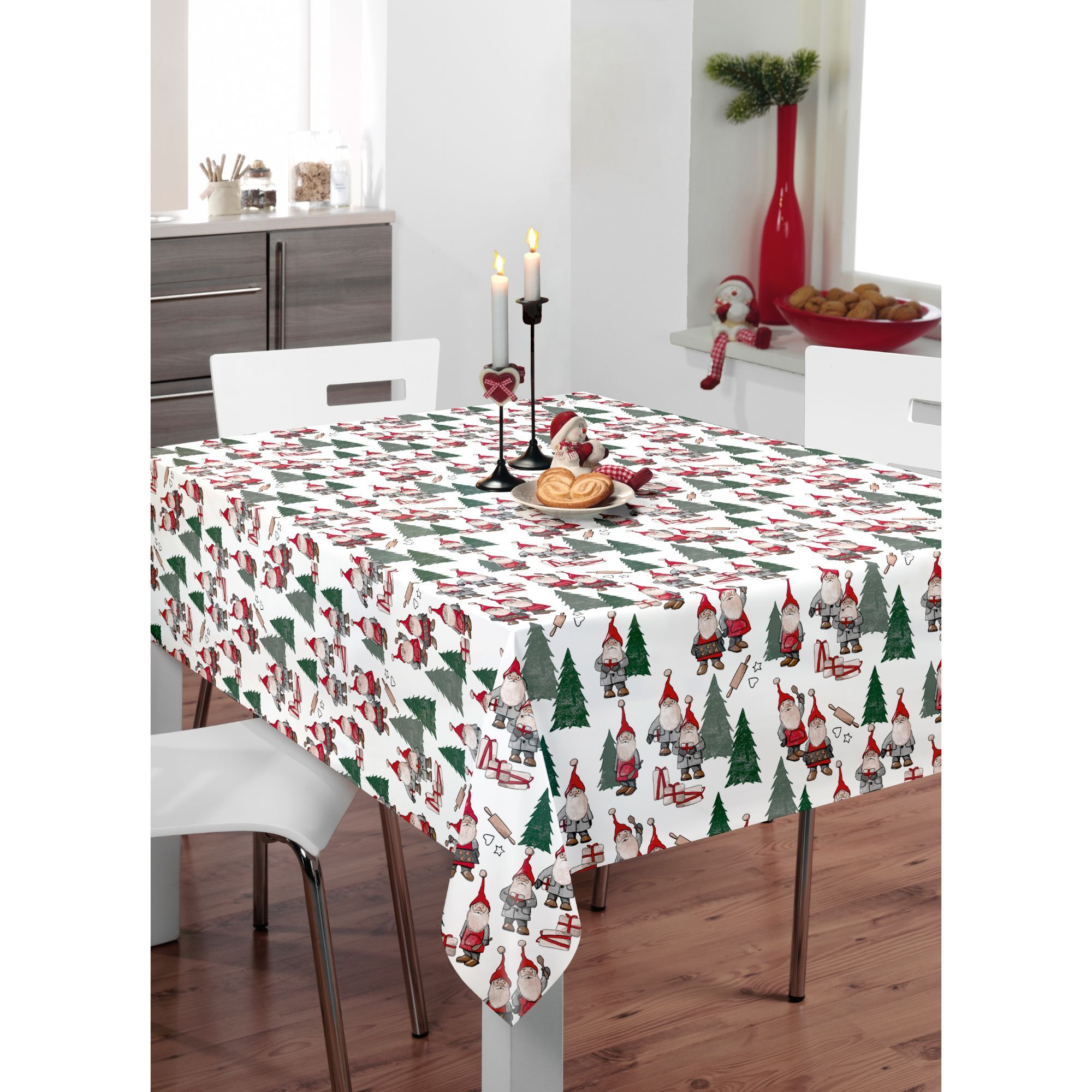 Musama cu tematica de Craciun, Santa, 100 x 140 cm, multicolor