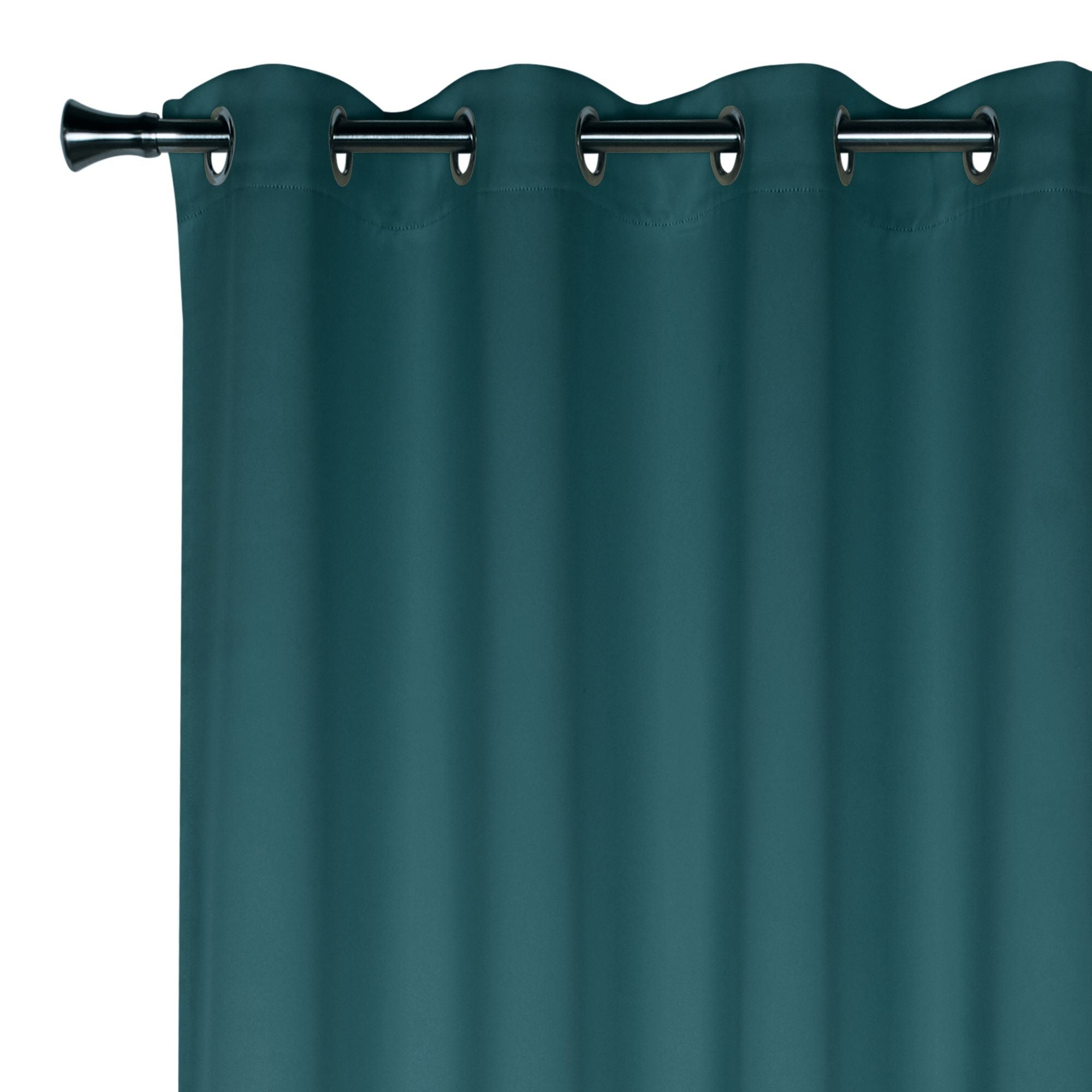 Draperie 140 x 260 cm Blackout, cu inele, verde