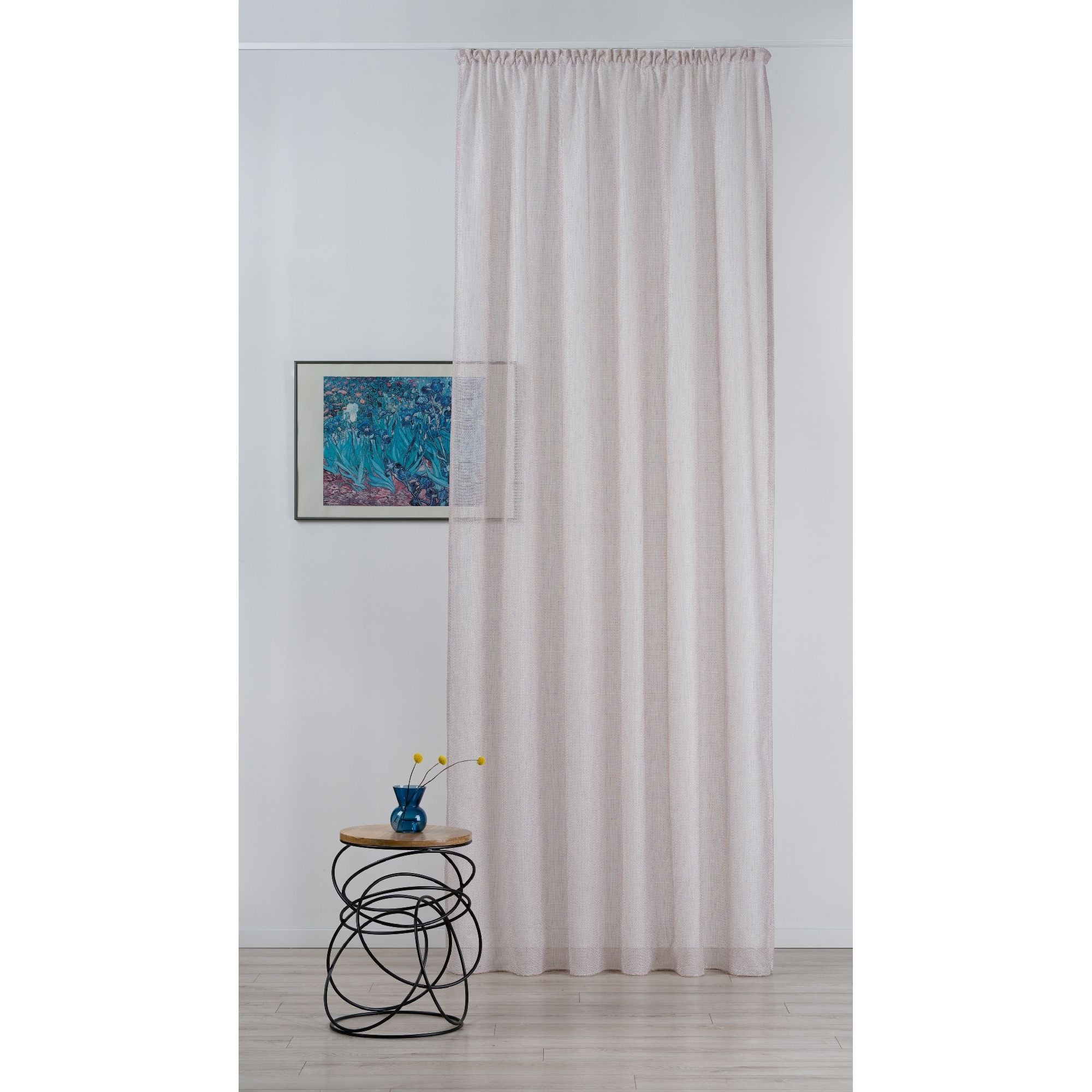 Perdea 140 x 260 cm Modena, cu rejansa, model uni, roz