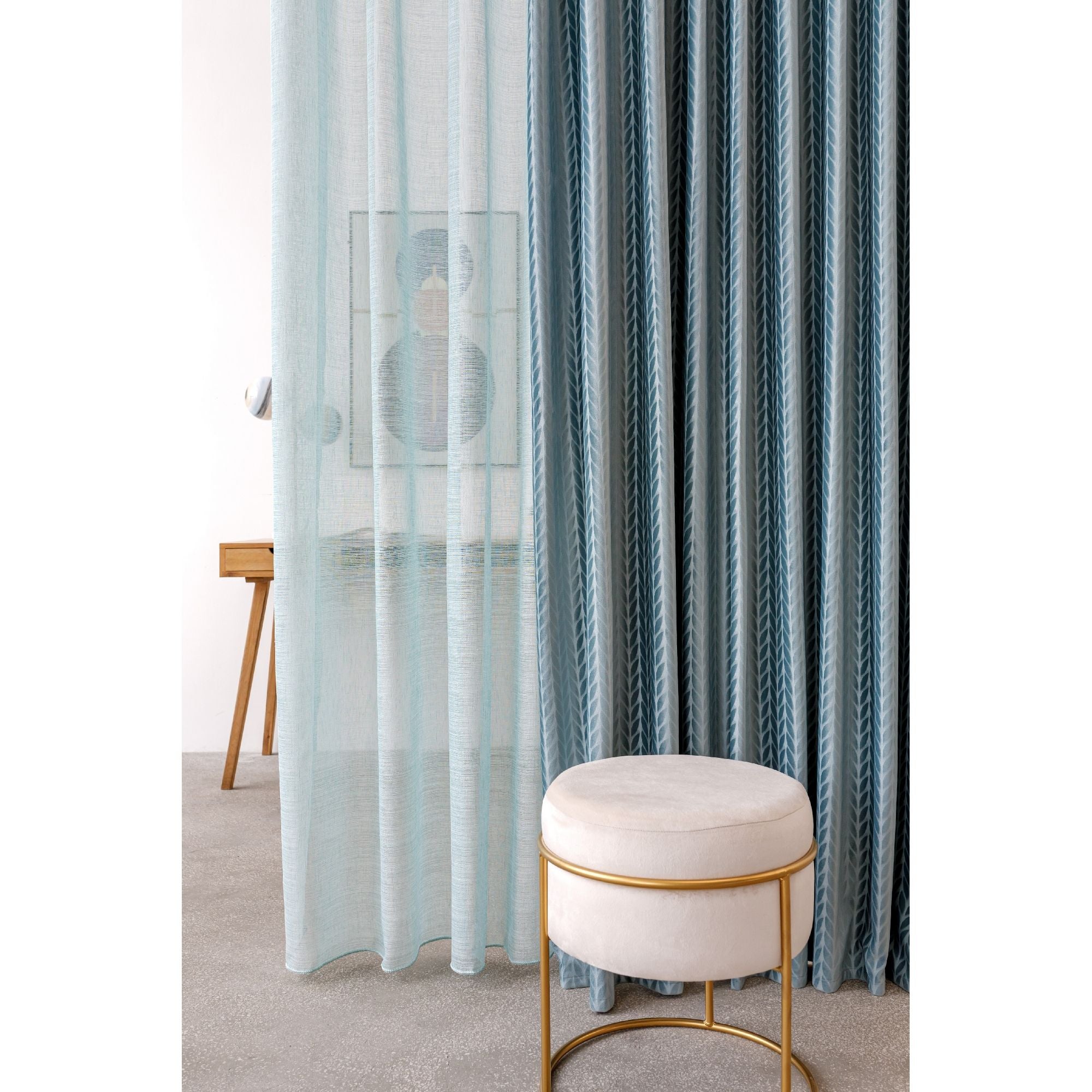 Draperie 140 x 260 cm Scarabeo, cu inele, verde