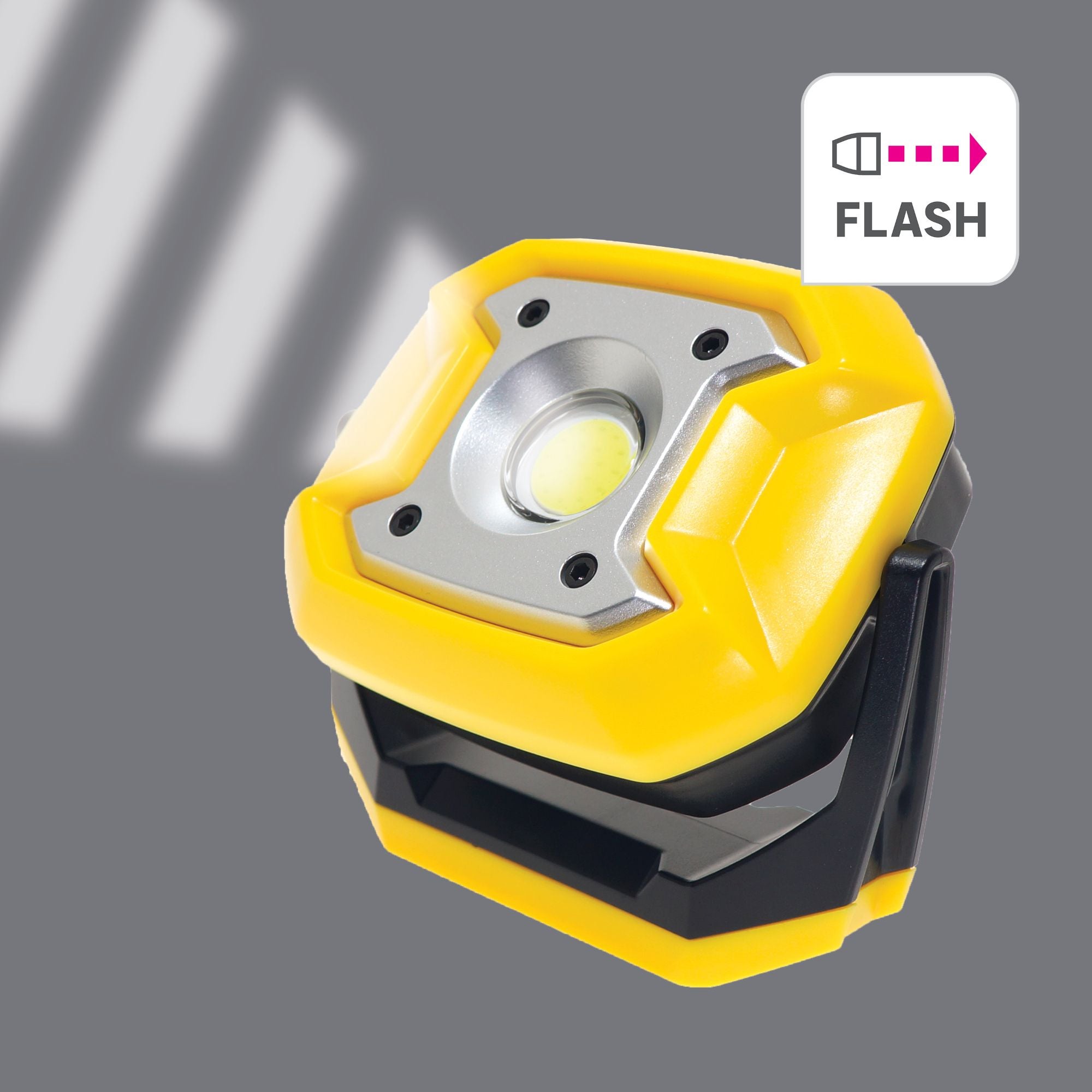 Lampa de lucru LED Lexman, reincarcabila, 770 lm, metal/plastic, galben