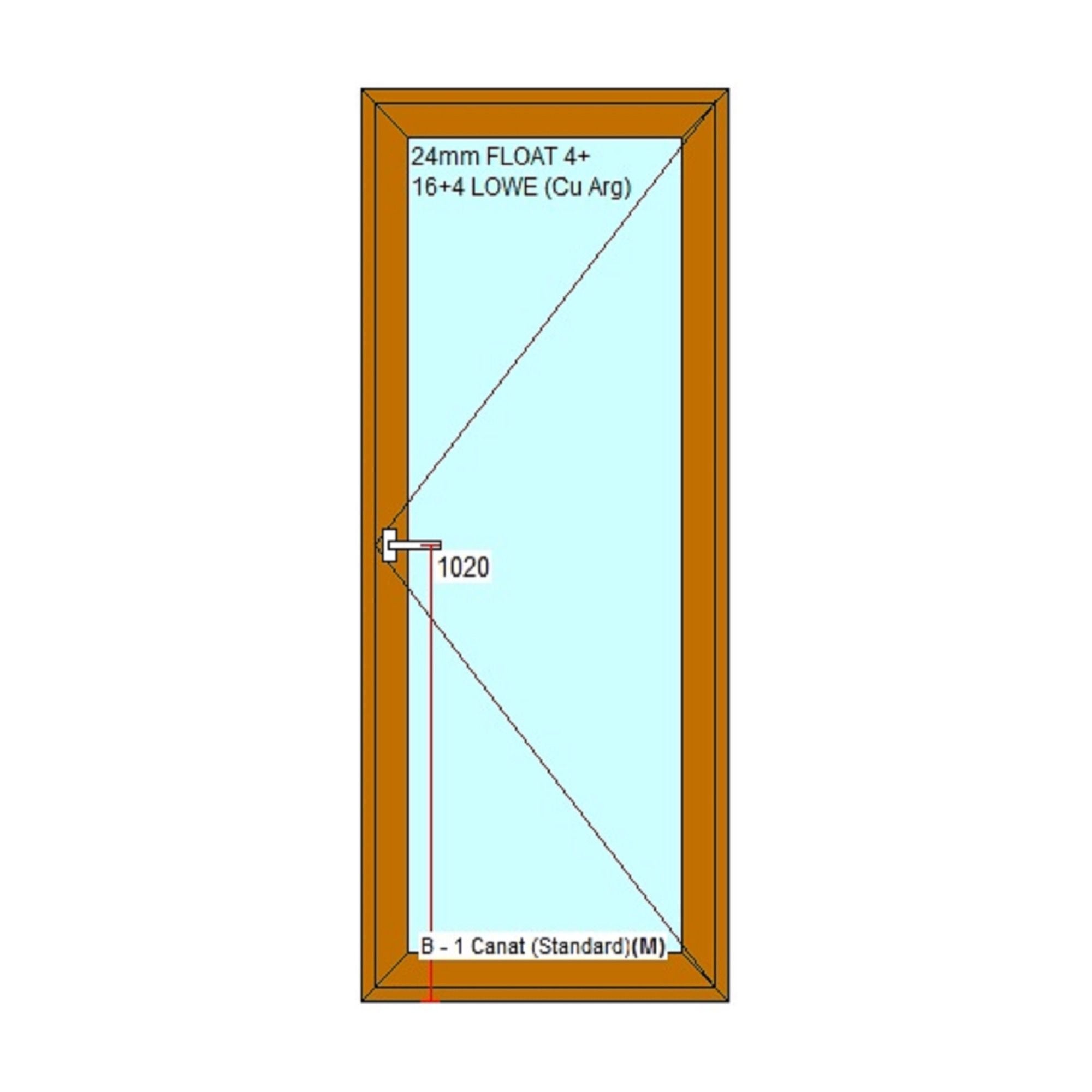 Usa PVC balcon, 5 camere, 86 x 204 cm, deschidere simpla, dreapta ...
