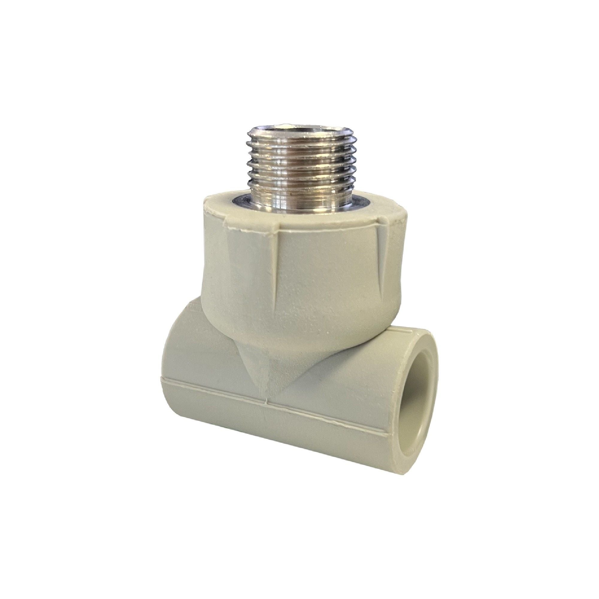 Teu teava PPR, filet exterior, Ø 20 mm x 1/2', PN25, gri