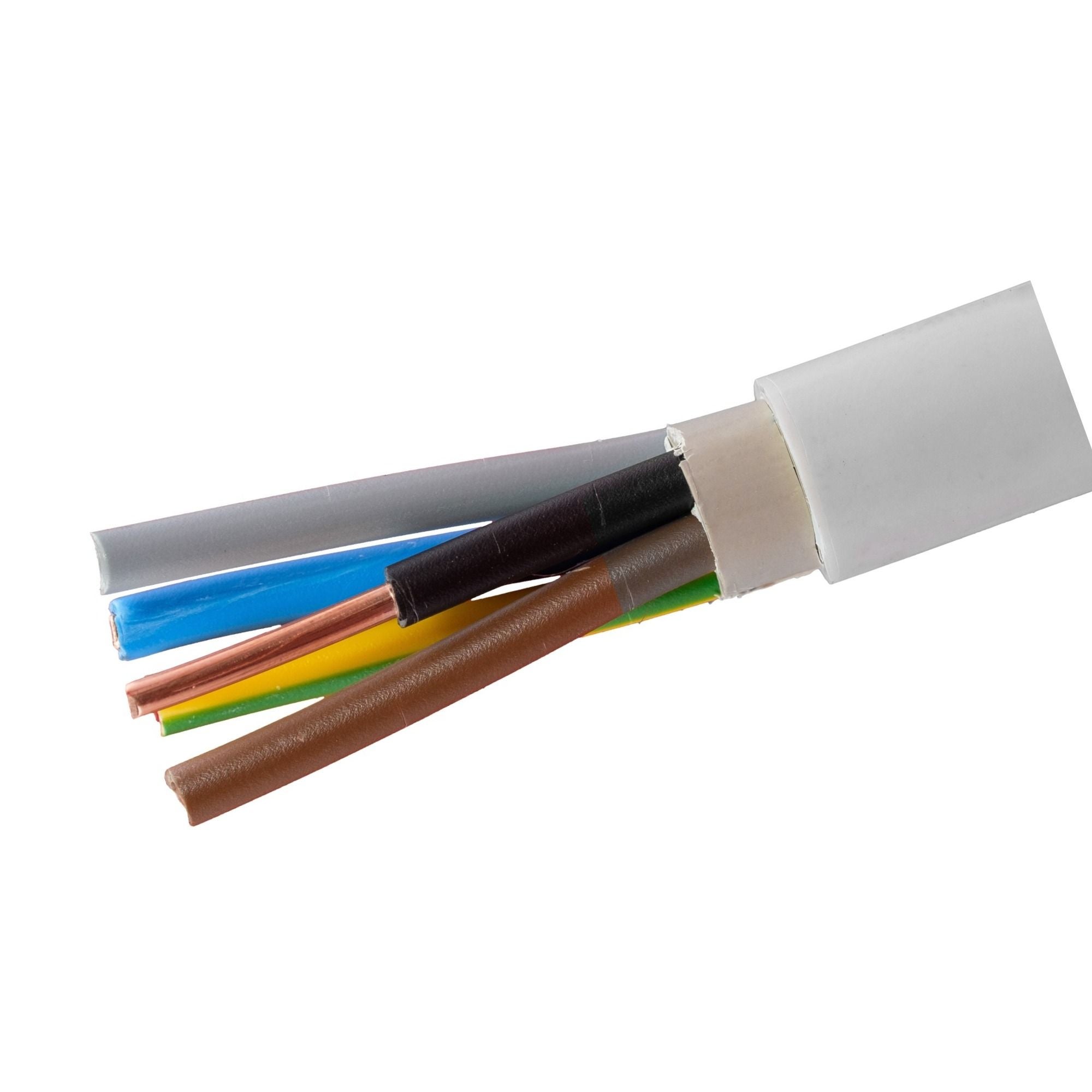 Cablu electric CYY-F, 5 x 2.5 mm², 200 m, gri