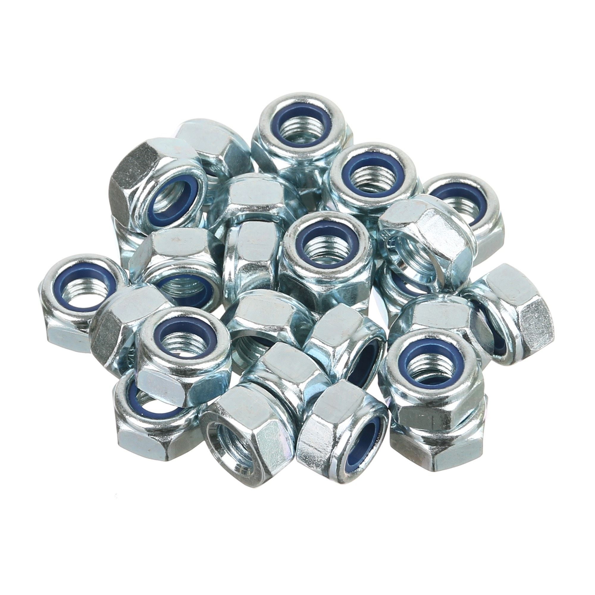 Piulite hexagonale cu autoblocare M8, otel zincat