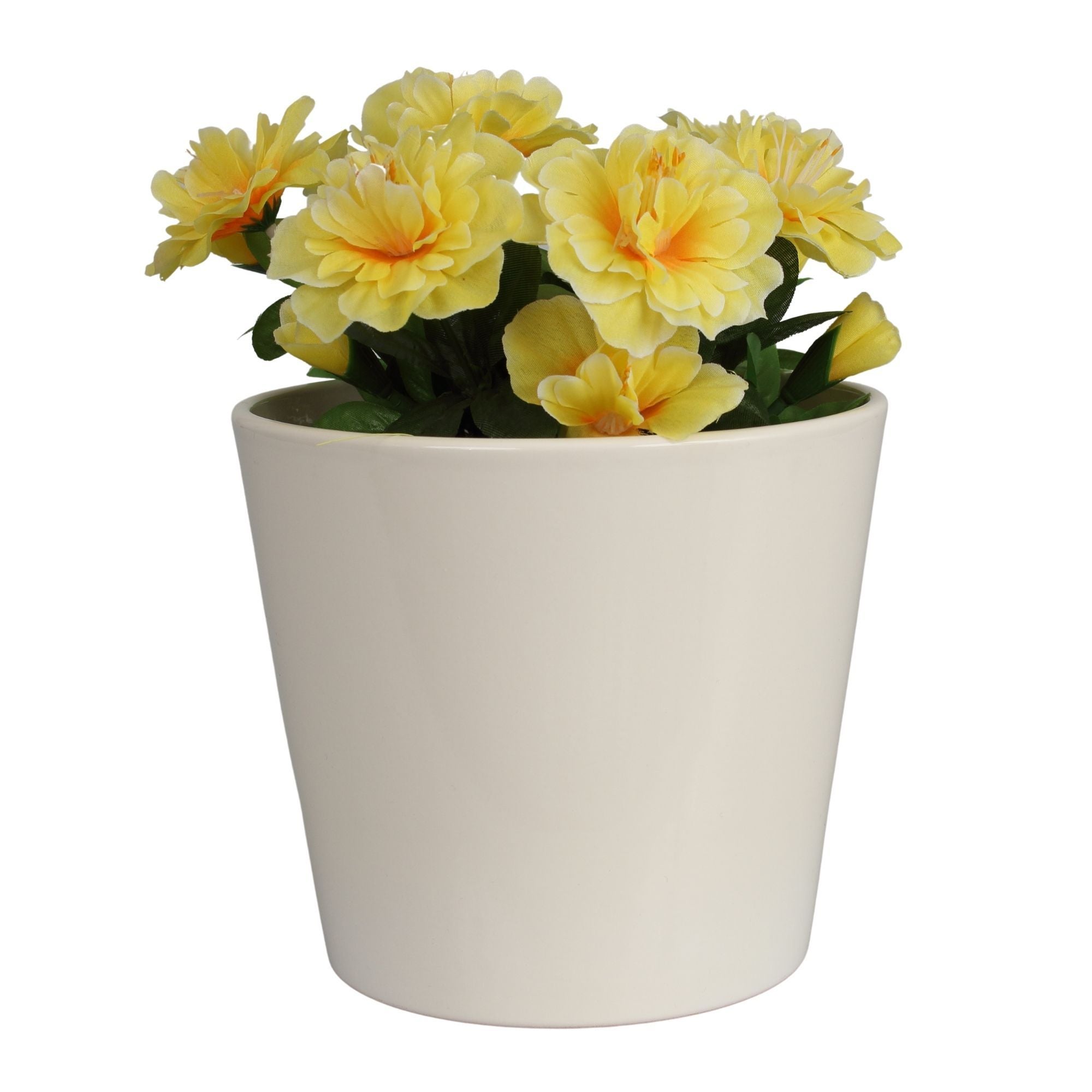 Ghiveci flori, ceramica, Ø 13 cm, bej