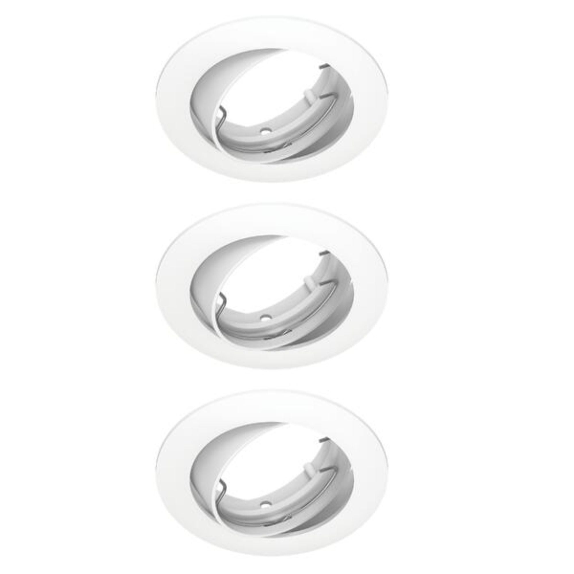 Set 3 spoturi incastrate Clane, orientabil, GU10, 50 W, alb