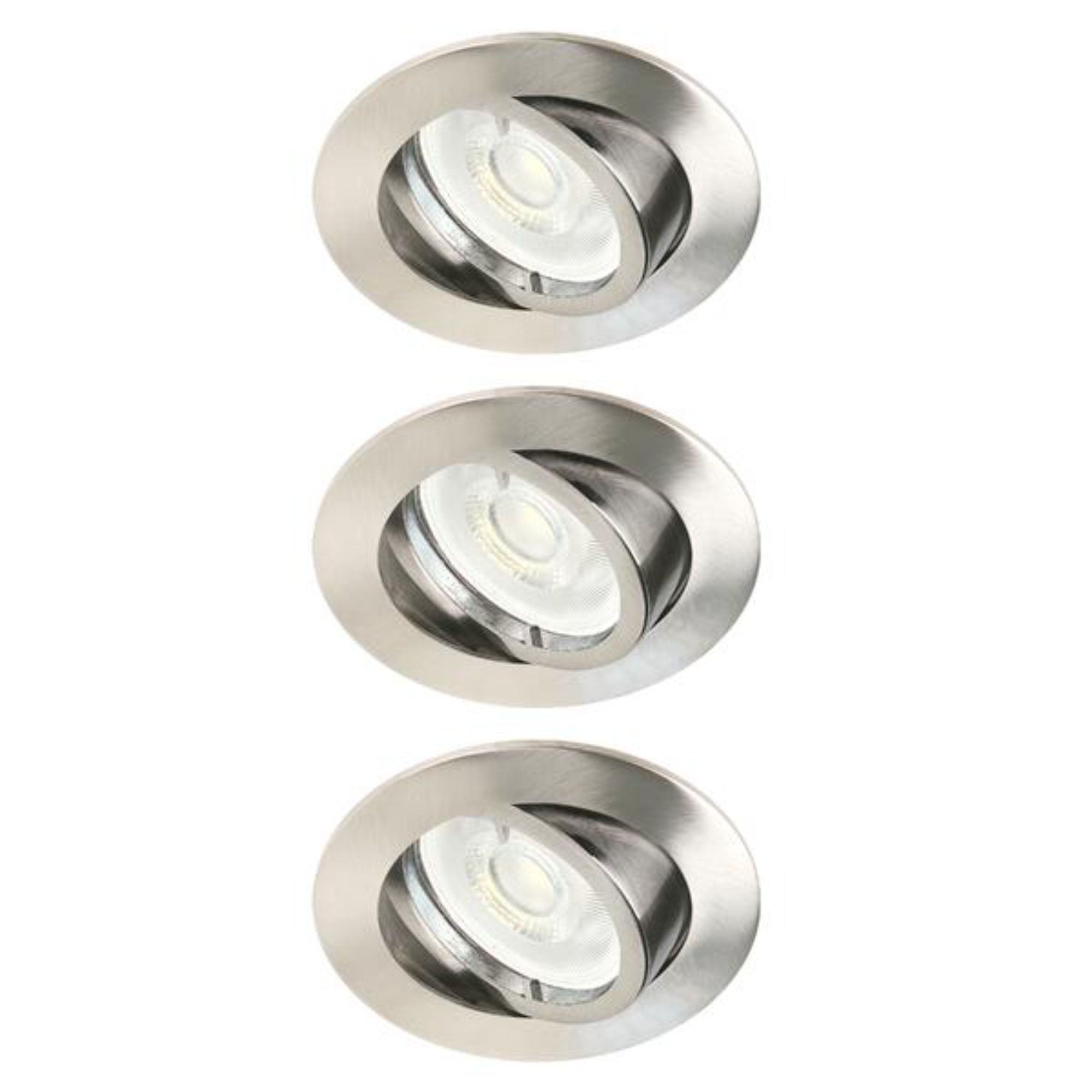 Set 3 spoturi LED incastrate Bama, orientabil, GU10, 600 lm, lumina ...