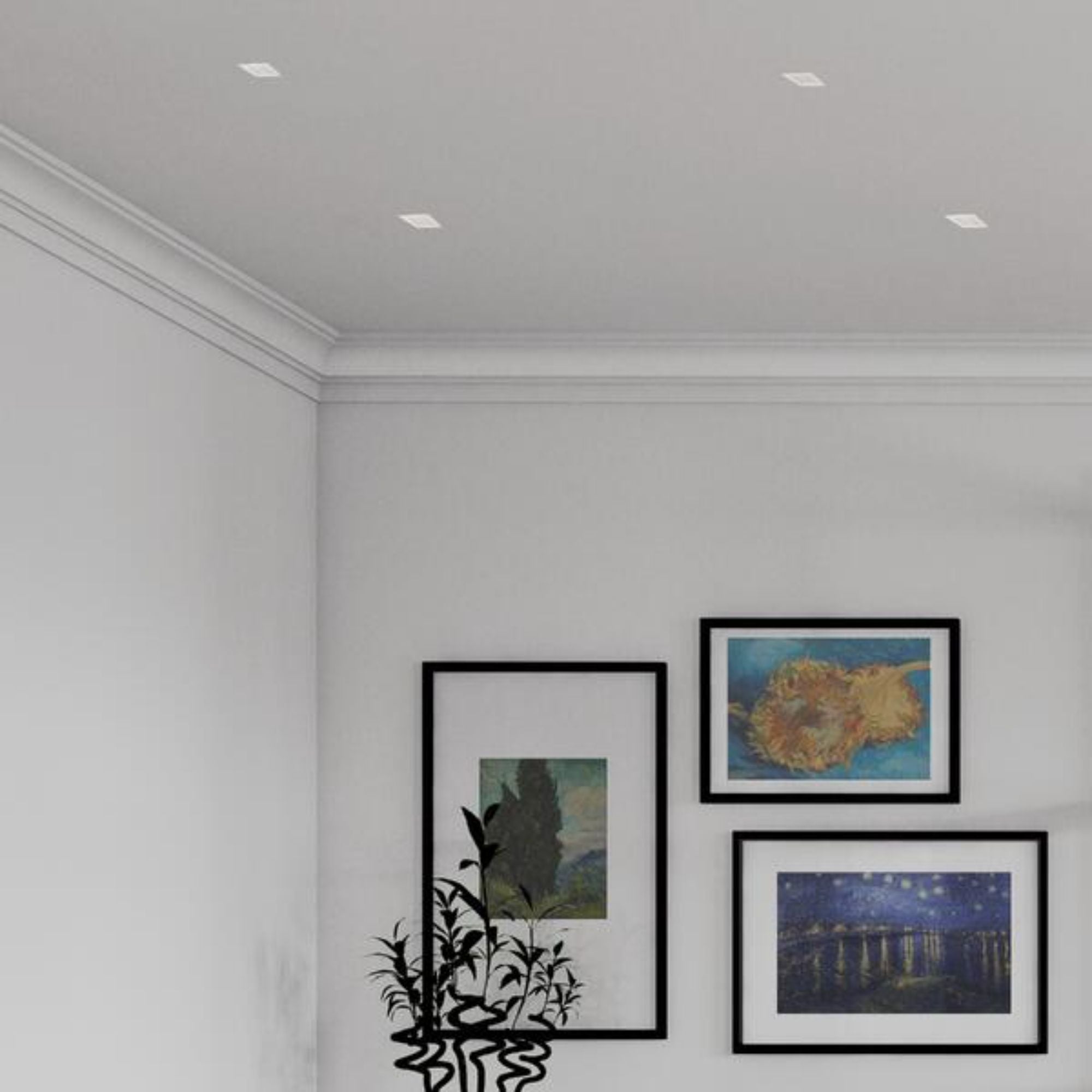 Spot LED incastrat, 200 lm, lumina neutra, patrat, alb