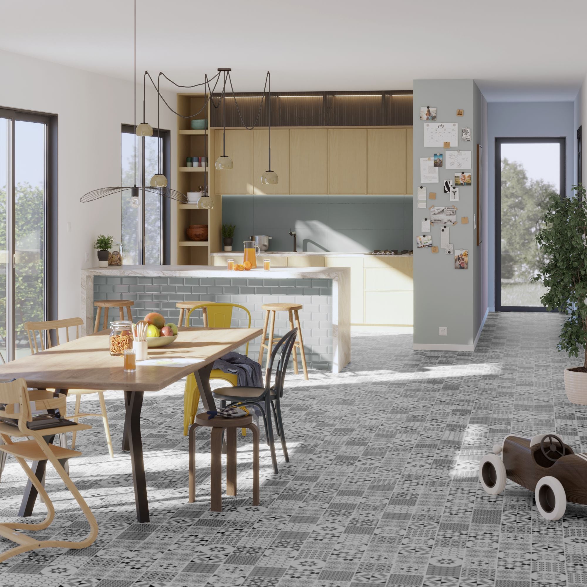 Parchet SPC 4 mm, Artens Fort Elin 2, multicolor, rezistent la apa