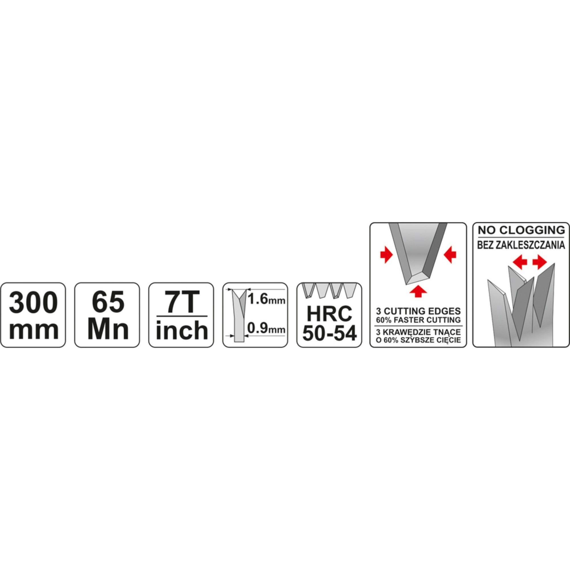 Fierastrau pentru lemn, Yato, 300 mm, maner plastic