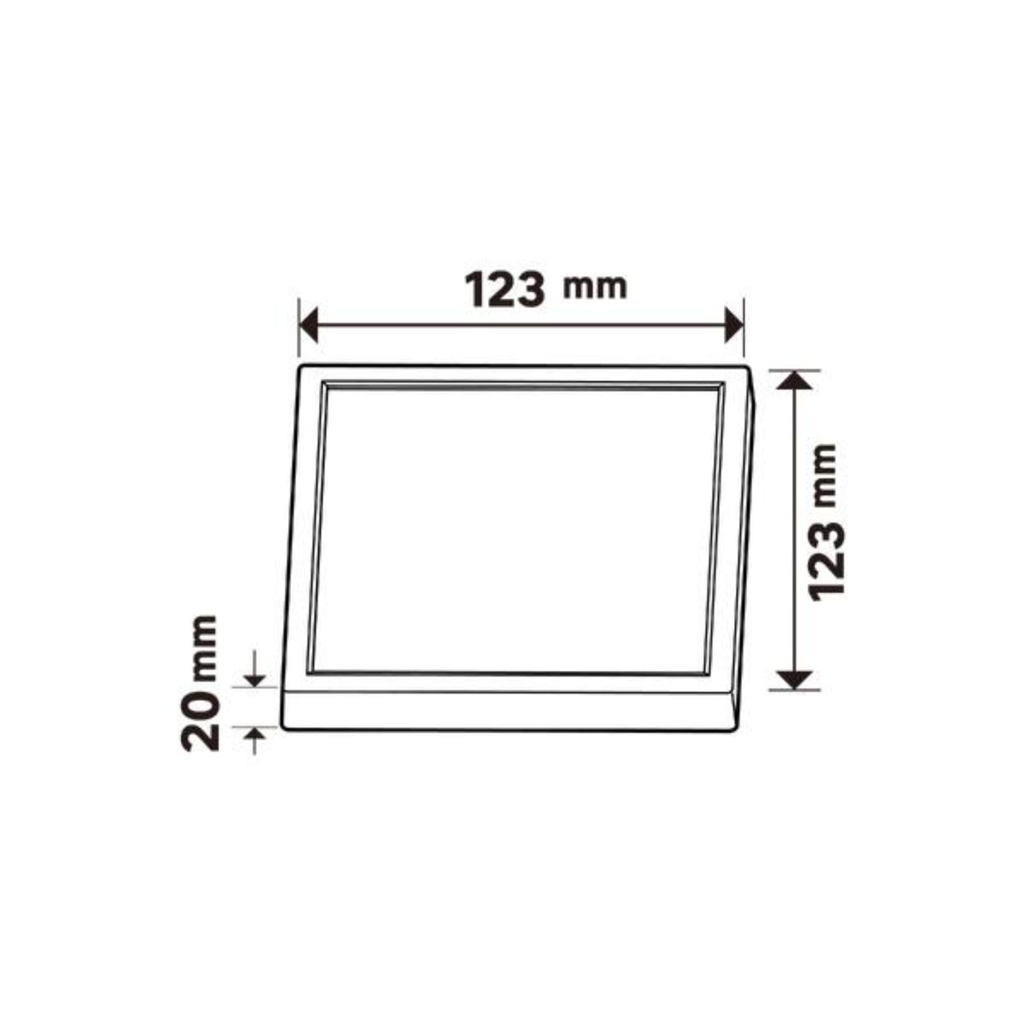 Spot LED aplicat Sanoa, 1000 lm, dimabil, IP44, patrat, alb