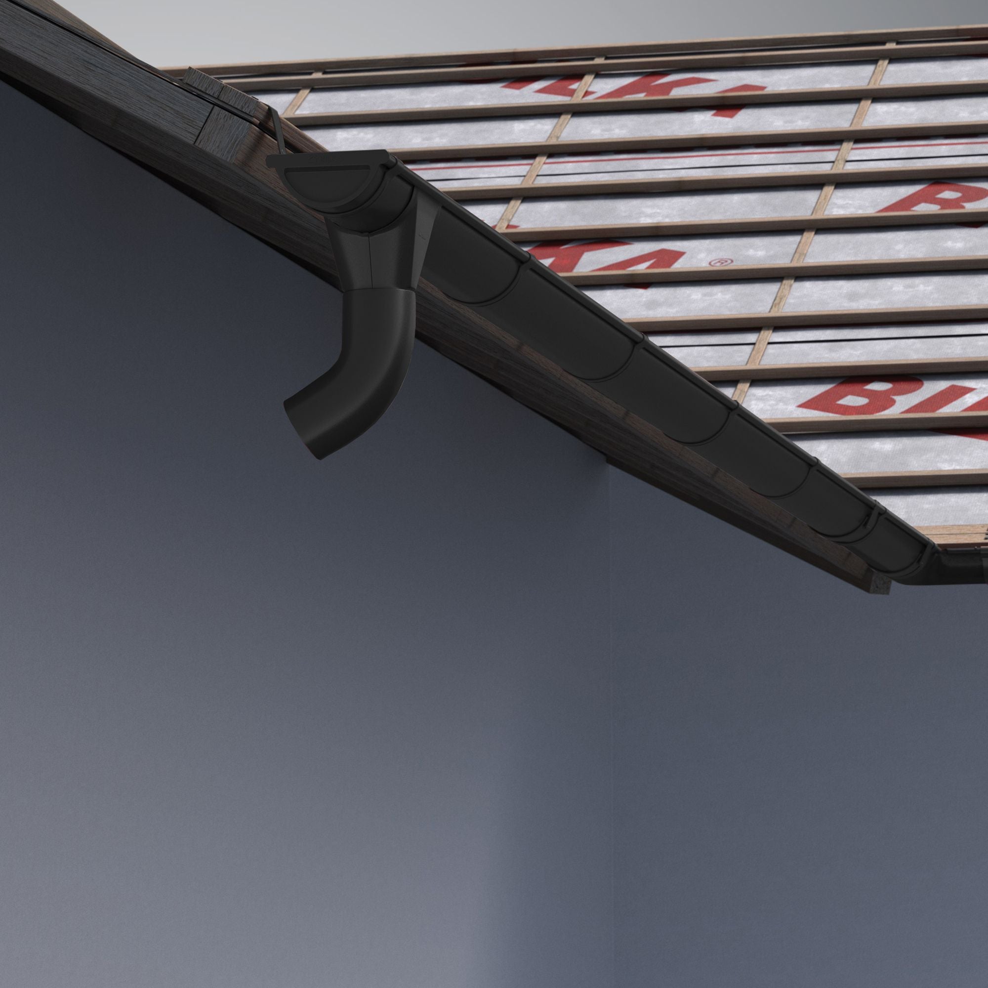 Cot burlan 60° Bilka, gri grafit mat, 100 mm, metal