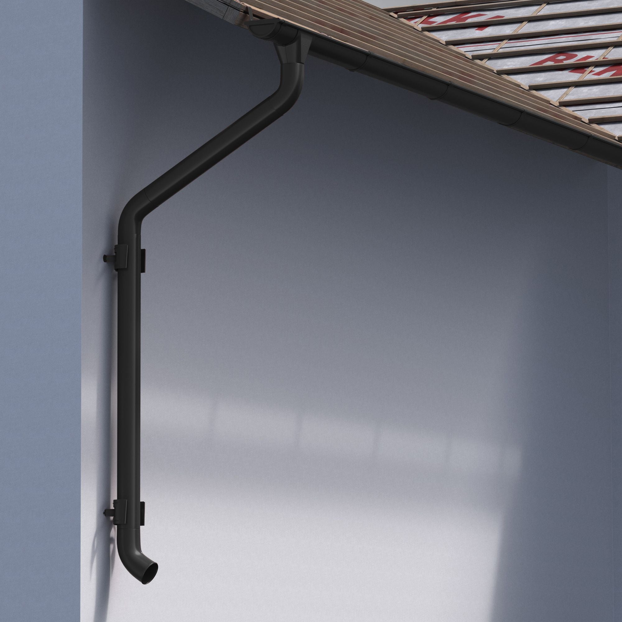 Cot evacuare 67° Bilka, gri grafit mat, 100 mm, metal