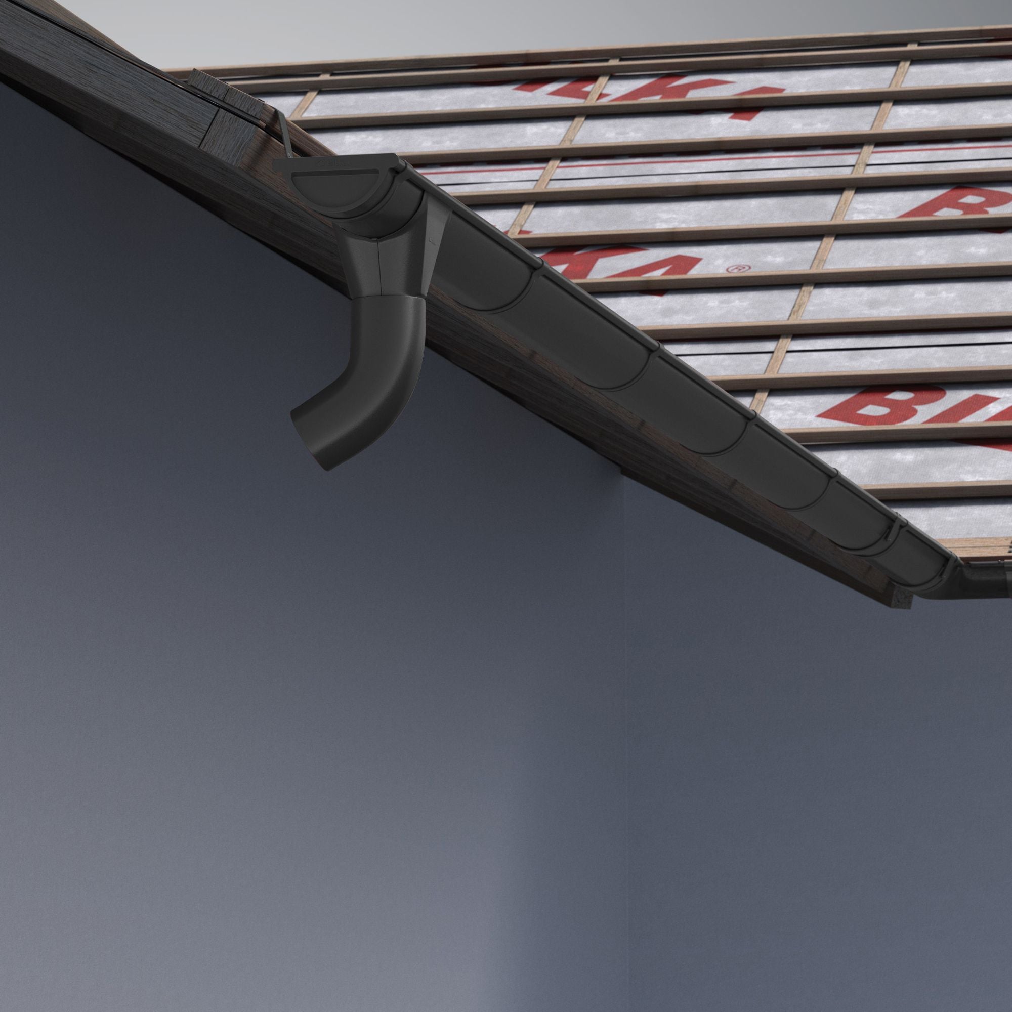 Cot burlan 60° Bilka, gri, 90 mm, metal