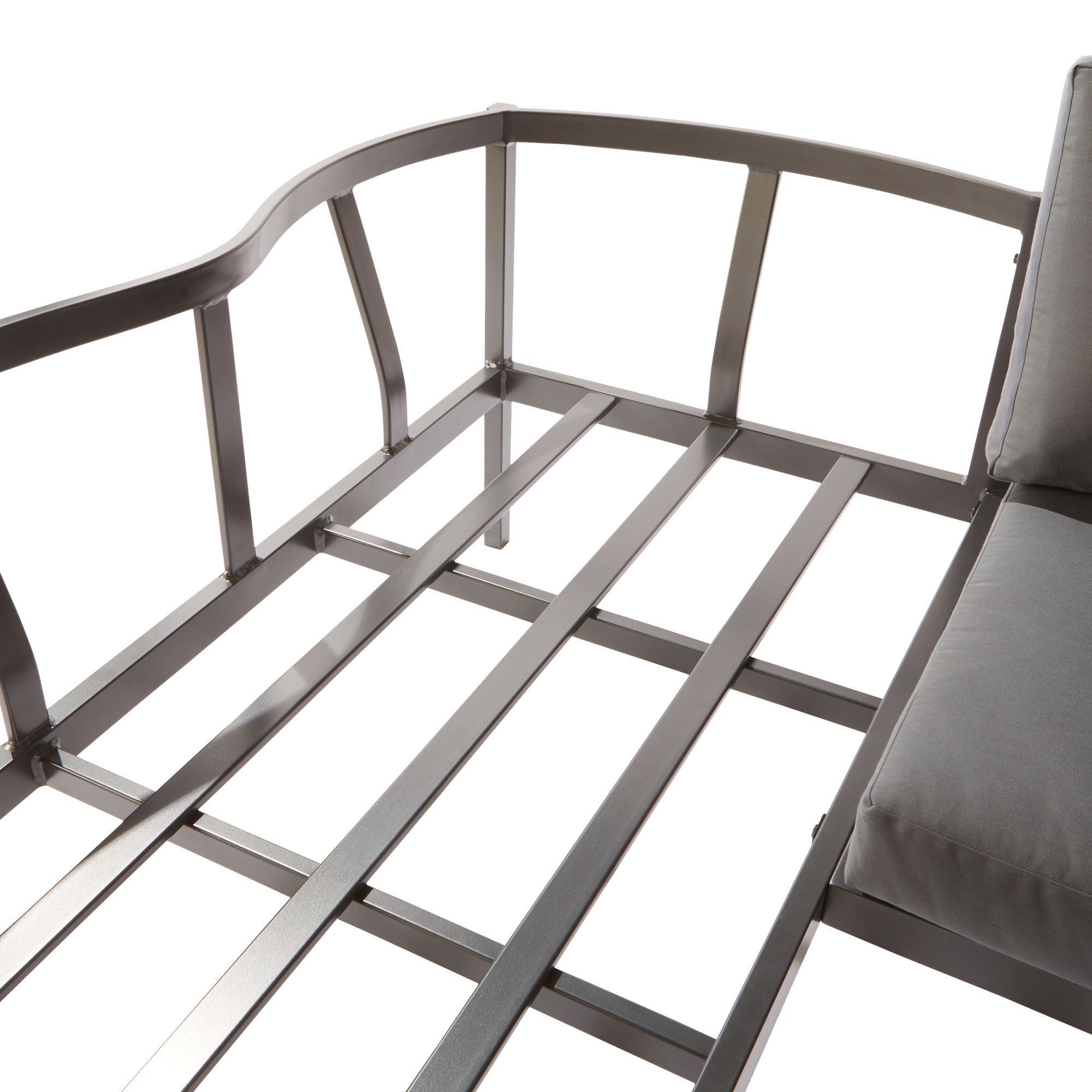 Set mobilier gradina Naterial Oris, pentru 5 persoane, aluminiu, gri