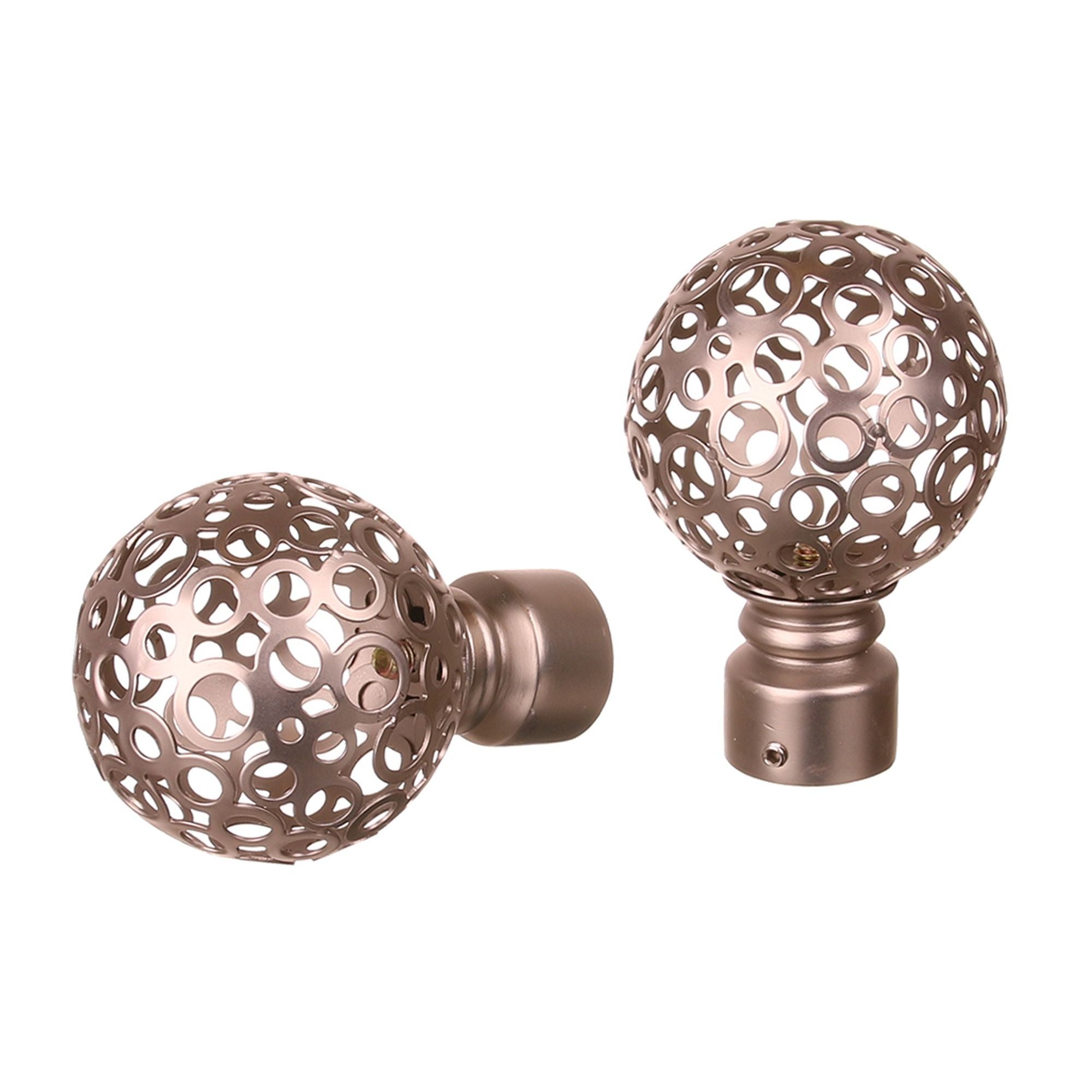 Capat efect satin nickel, diametru 19 mm, 2 Buc "Candle"