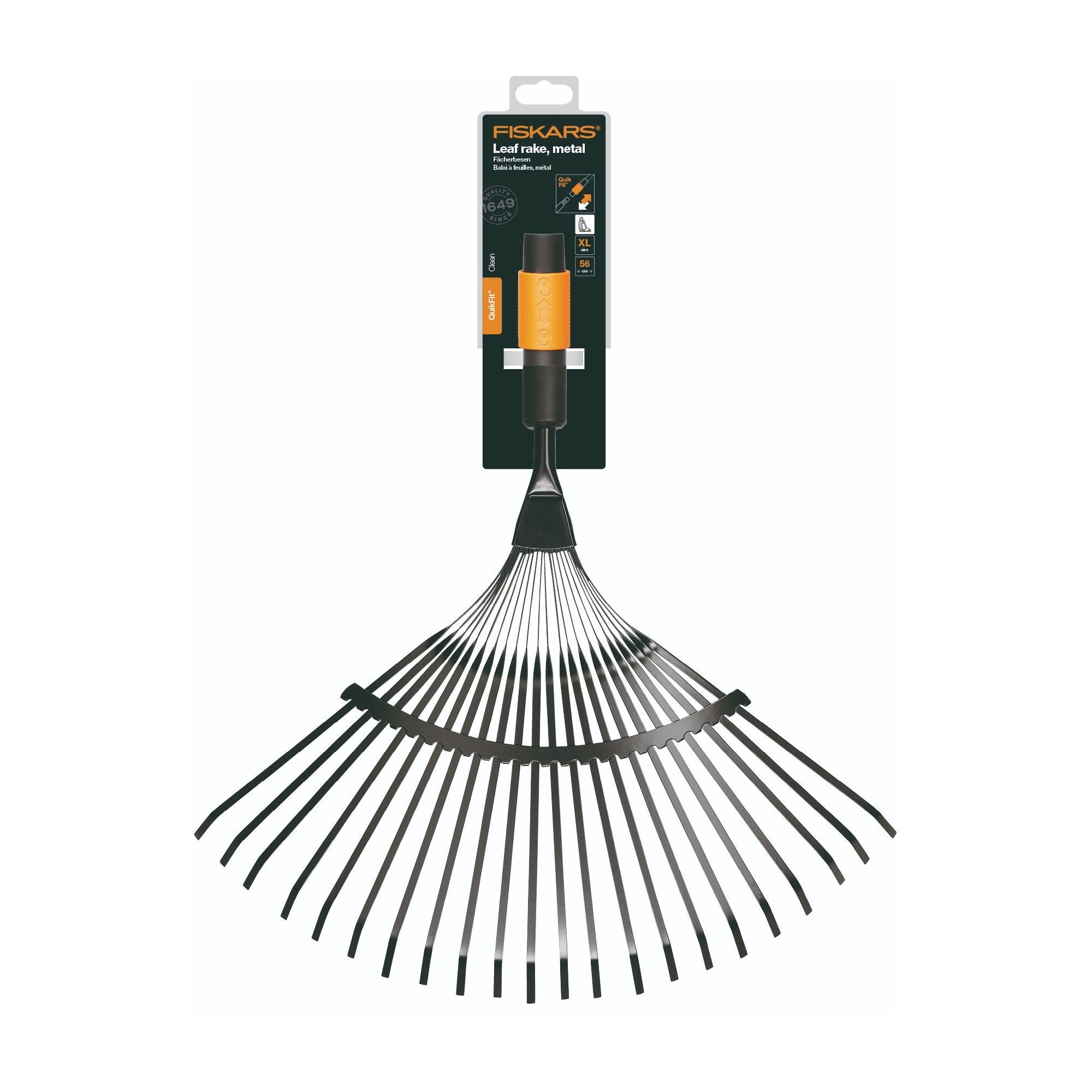 Grebla pentru frunze, Fiskars, cu 22 dinti, plastic, fara coada, latime ...