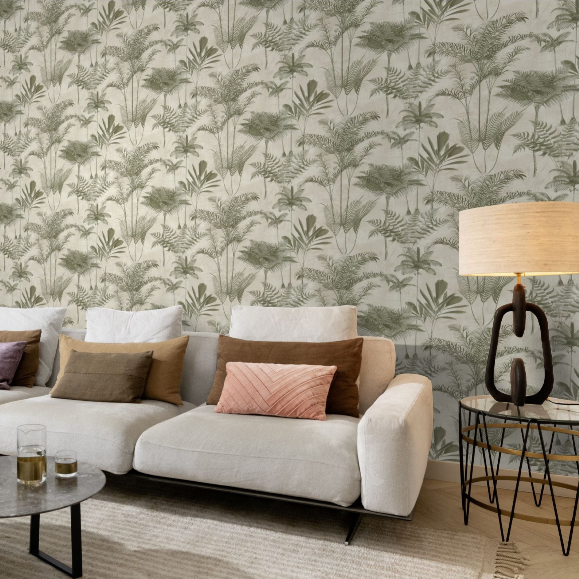 Tapet vinil, model vegetal, verde, rola 10 x 0.53 m