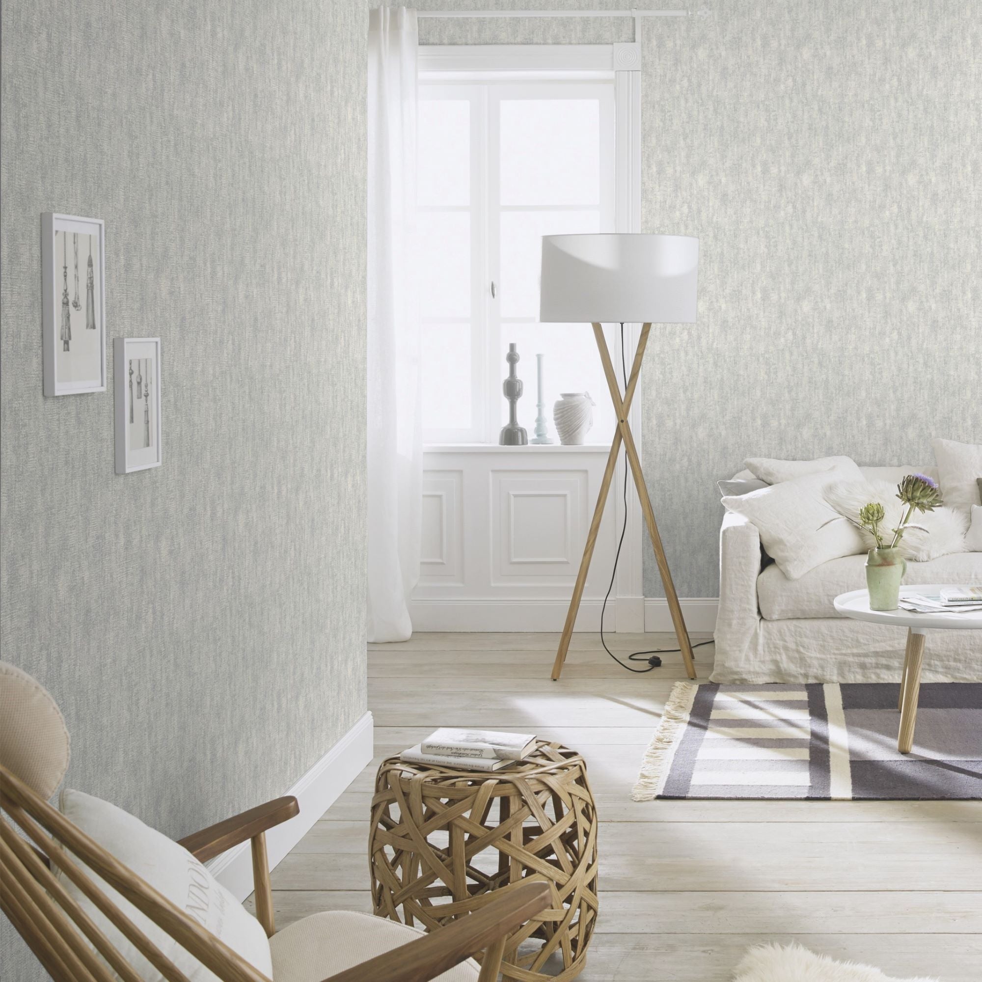 Tapet vinil, model beton, gri, rola 10 x 0.53 m