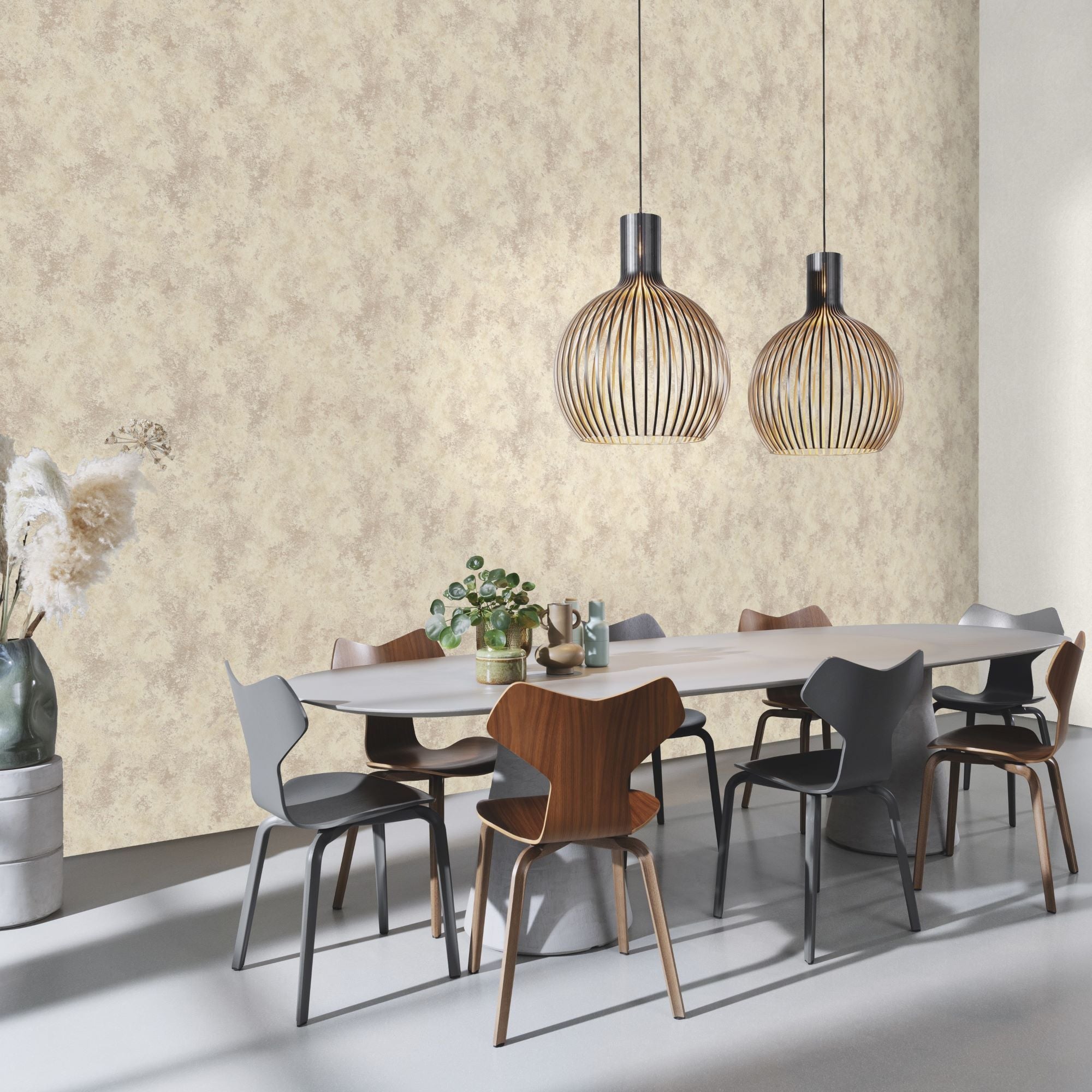 Tapet vinil, model beton, bej, rola 10 x 1,06 m