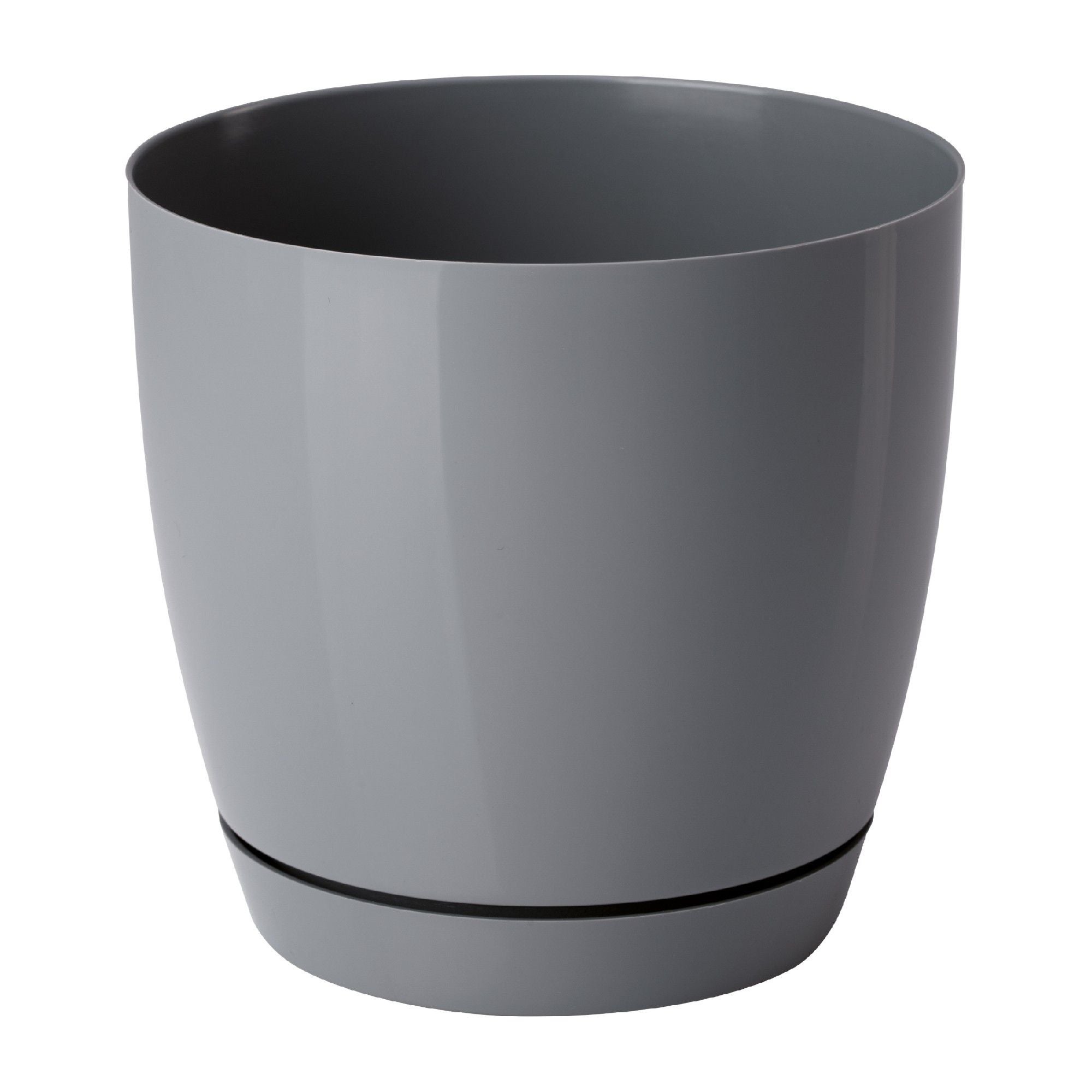 Ghiveci flori Toscana, plastic, Ø 17 cm, gri