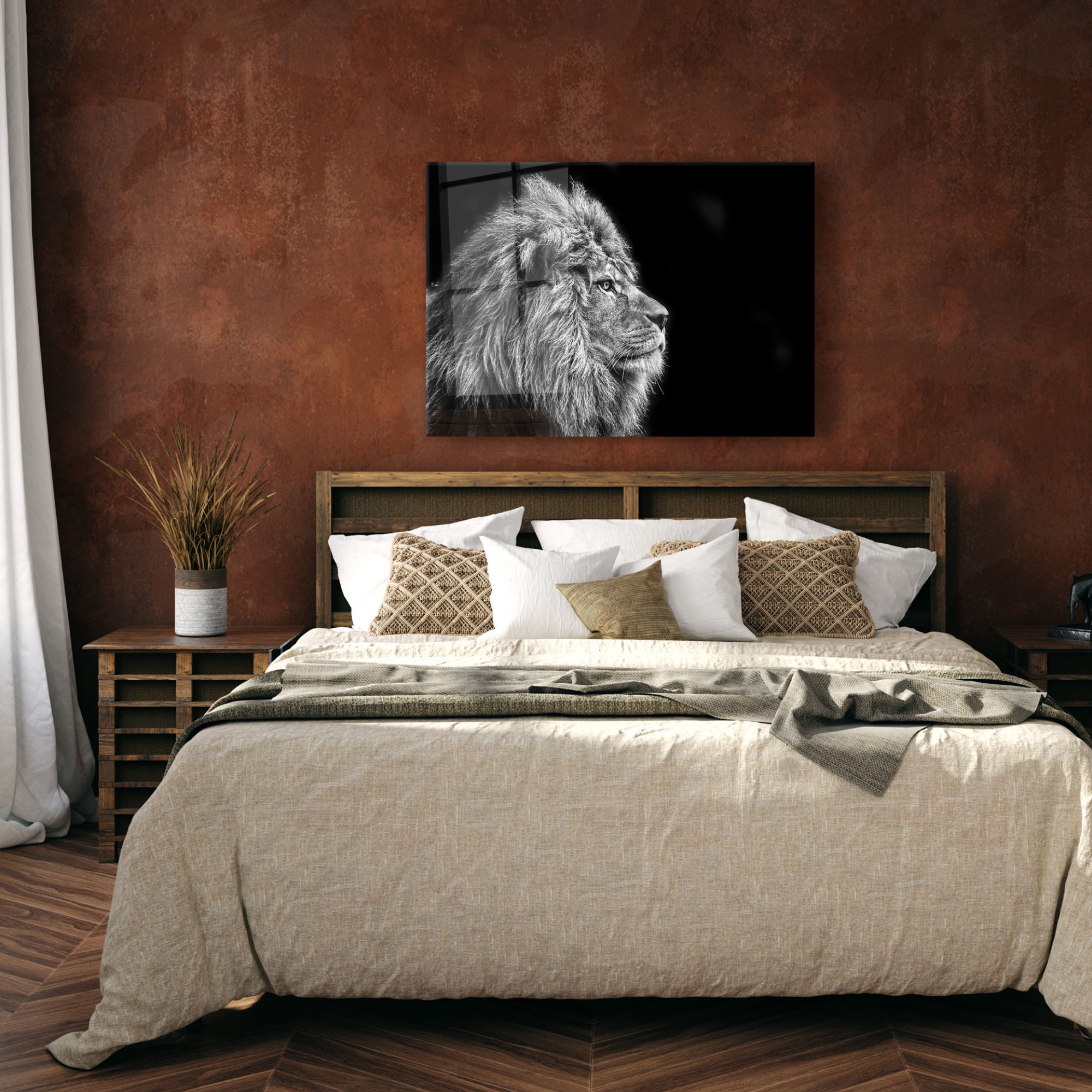Tablou sticla Leu, 70 x 100 cm