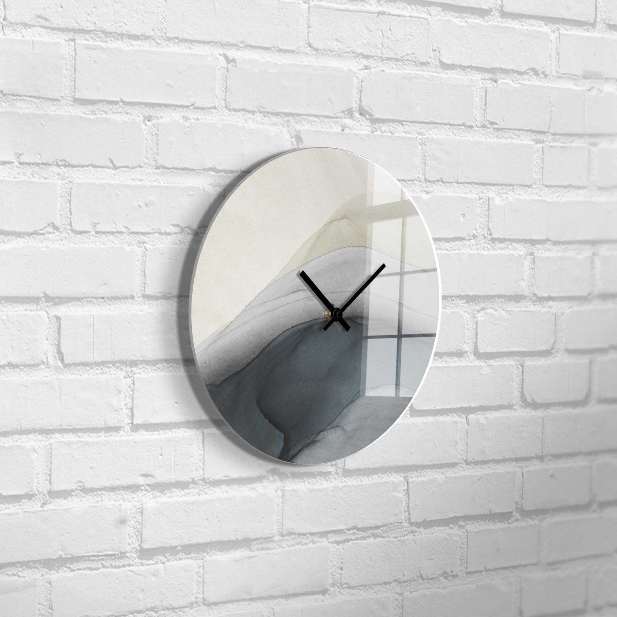 Ceas sticla Blue, diametru 30 cm