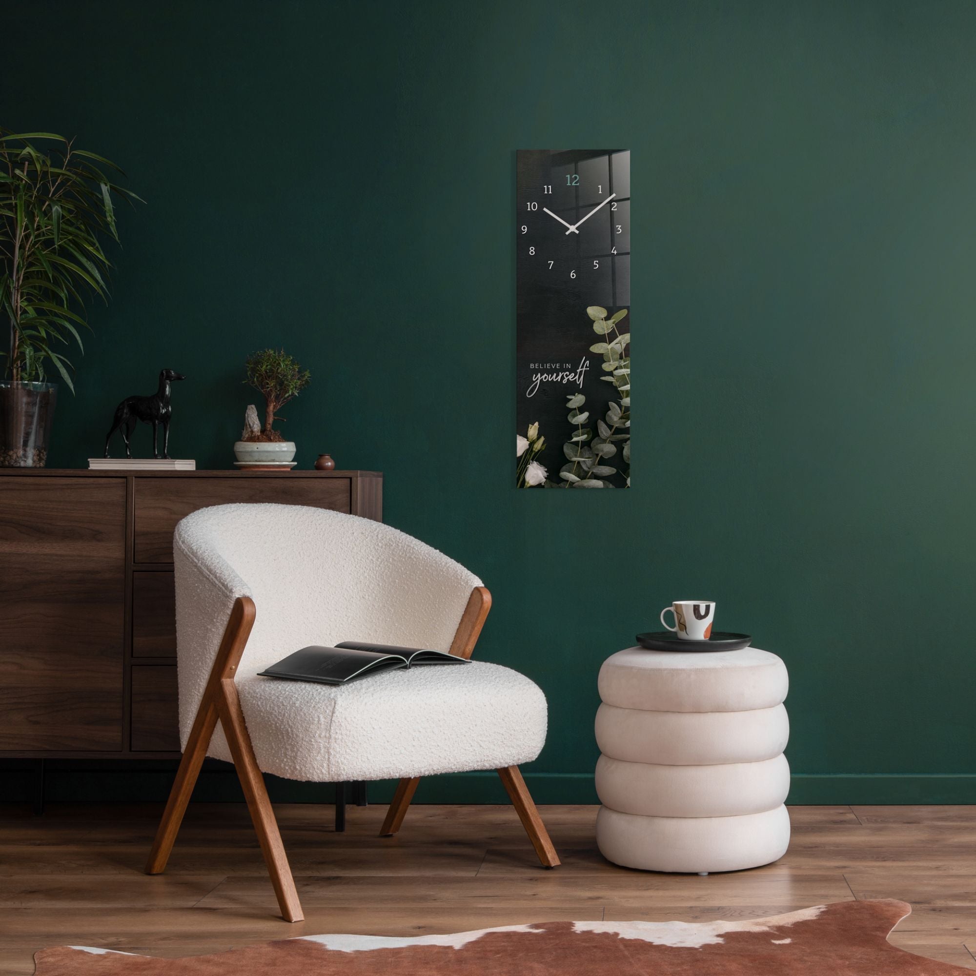 Ceas sticla Yourself, 20 x60 cm