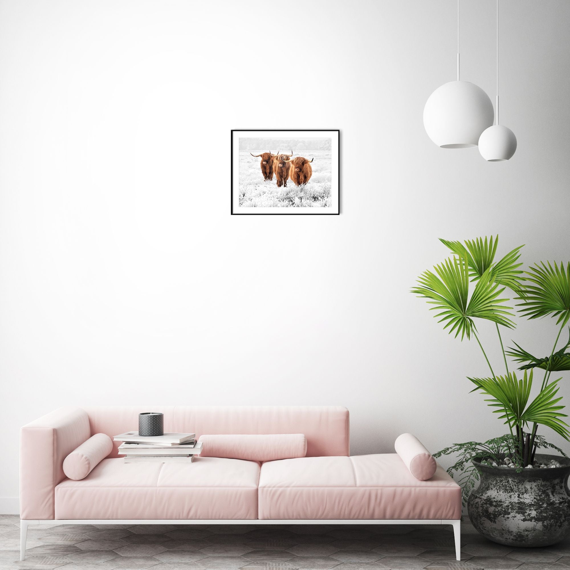 Poster imprimat Bovine pe camp, 30 x 40 cm