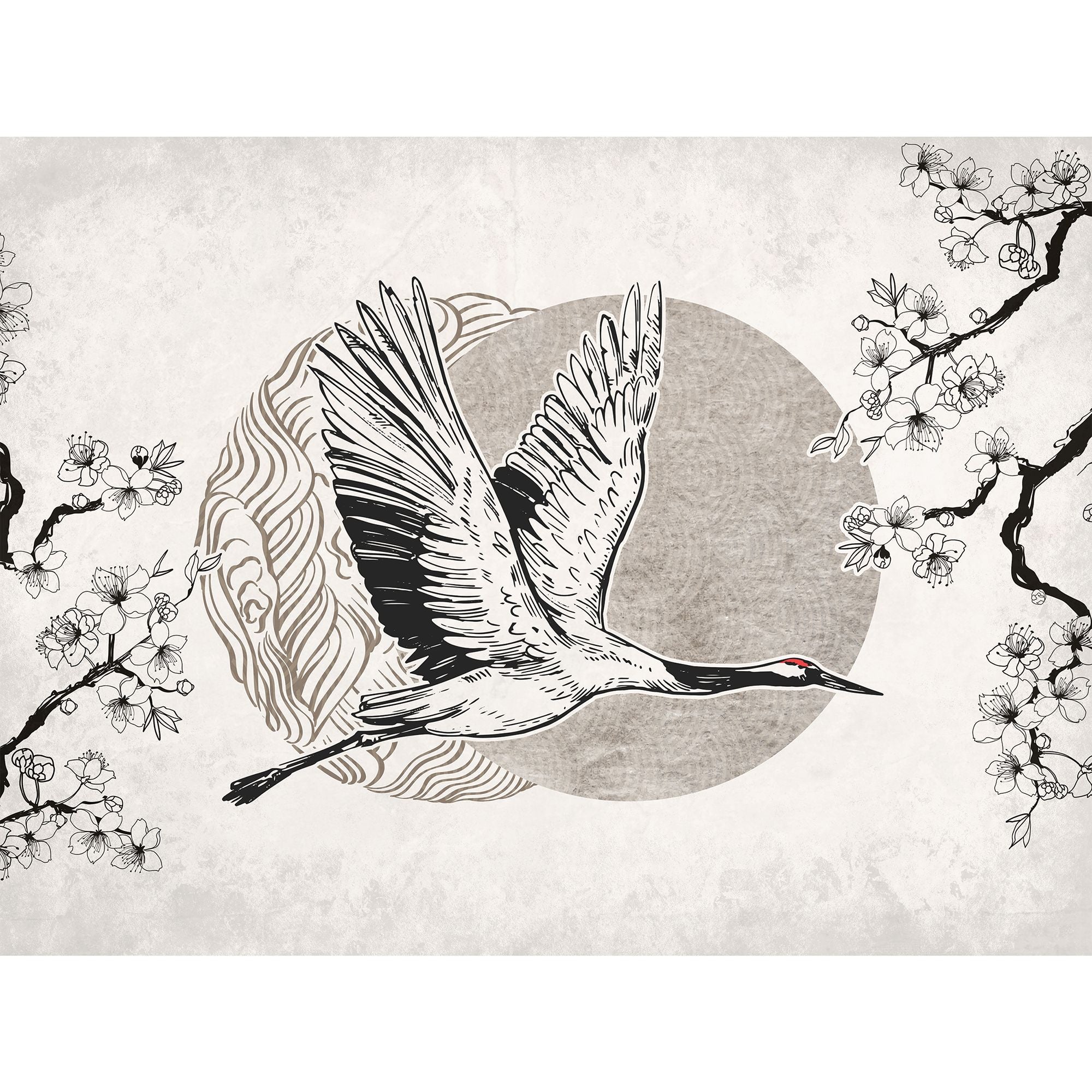 Poster imprimat Zbor pasare macara, 30 x 40 cm