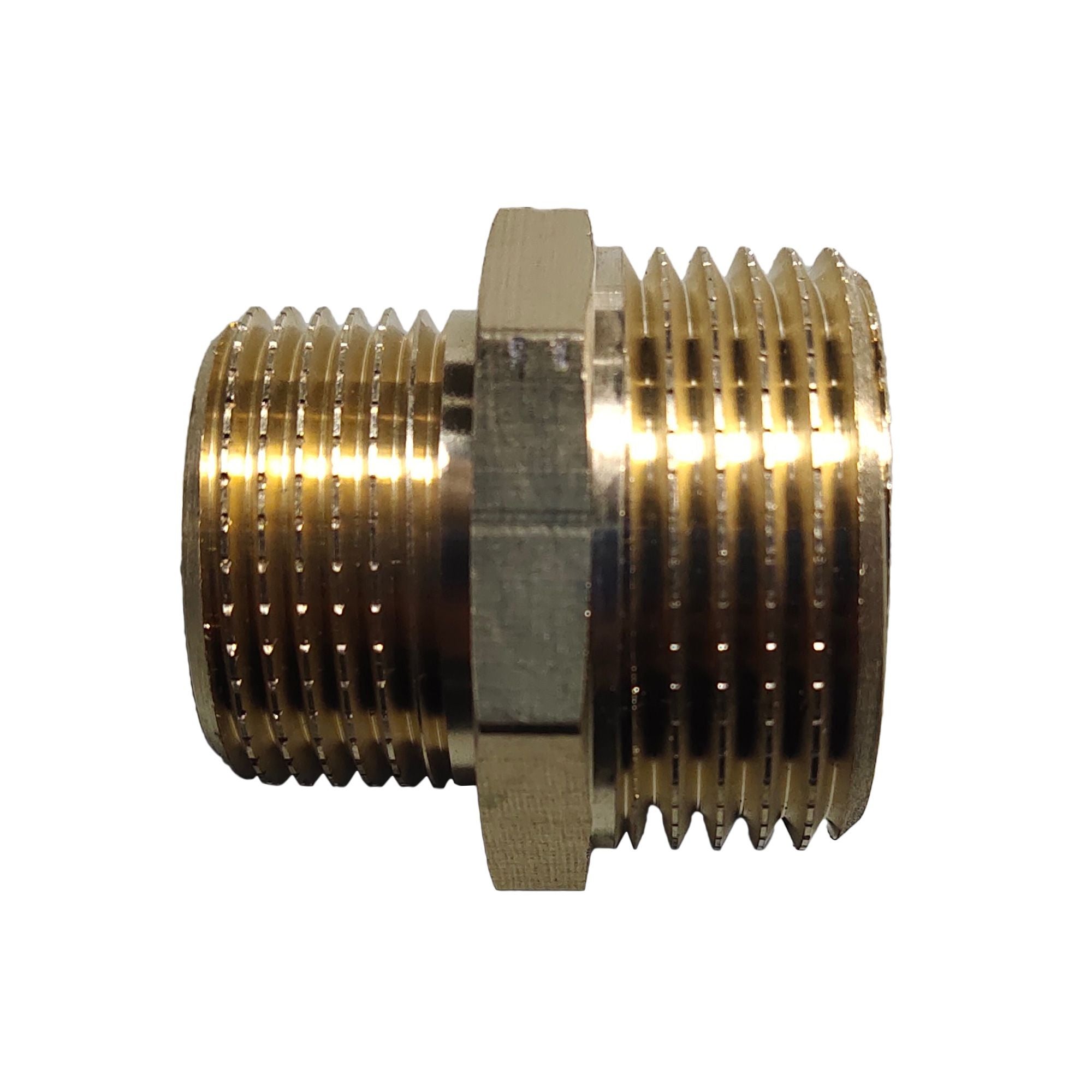 Niplu redus, alama, filet exterior, racord 1' - 3/4'