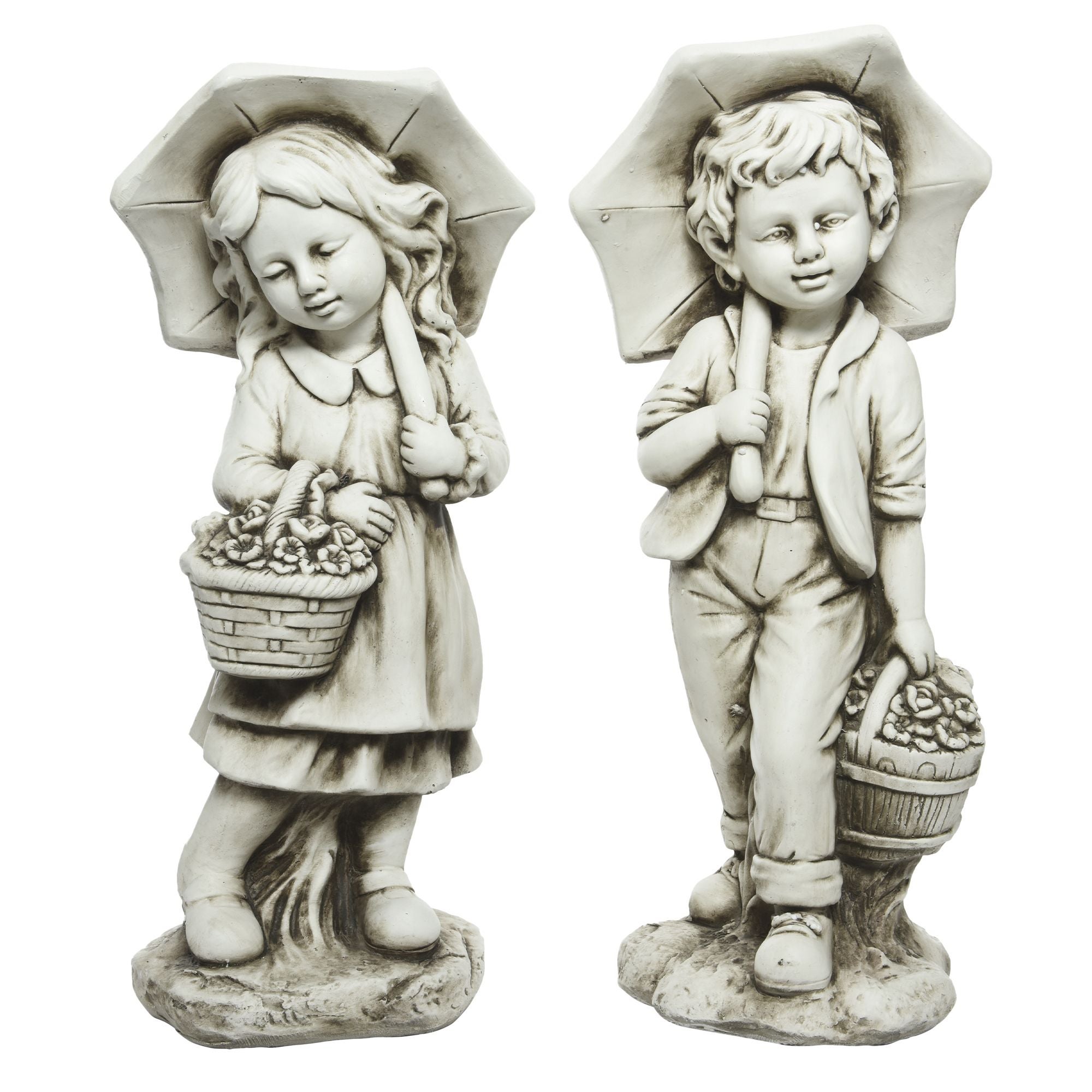 Statueta decorativa gradina, model fata, H 66 cm