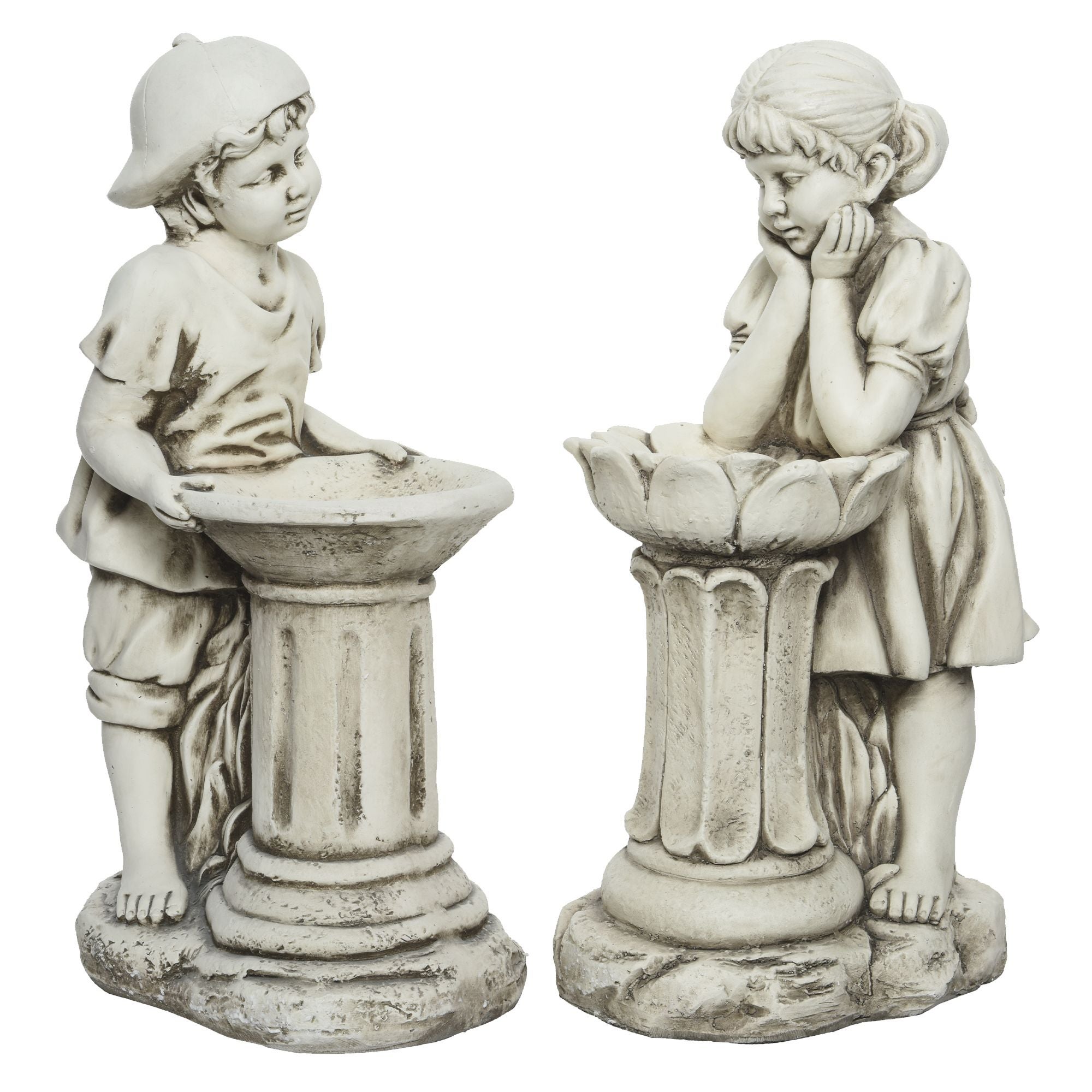 Statueta decorativa gradina, model fata, H 62 cm