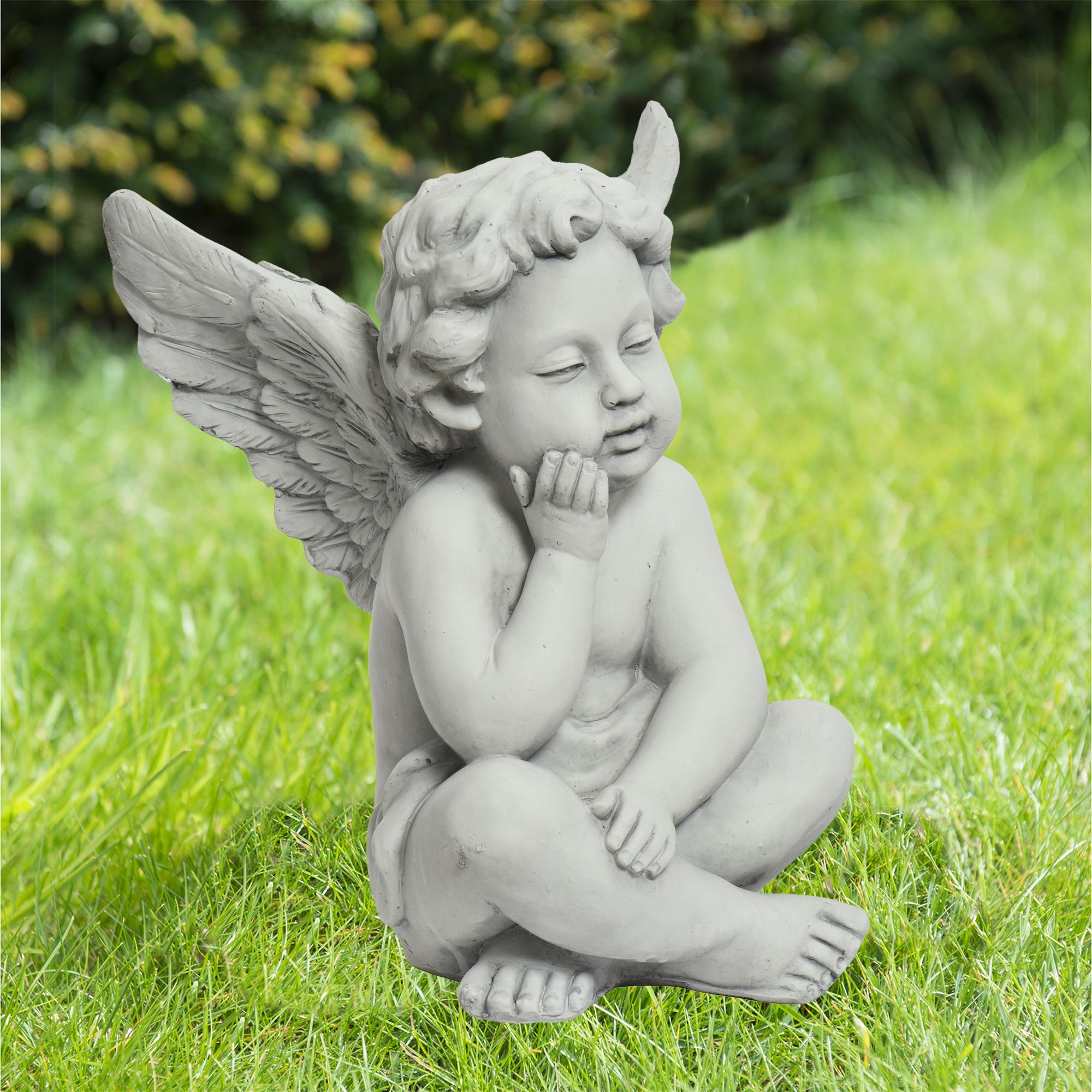 Statueta decorativa gradina, model inger, H 42.5 cm