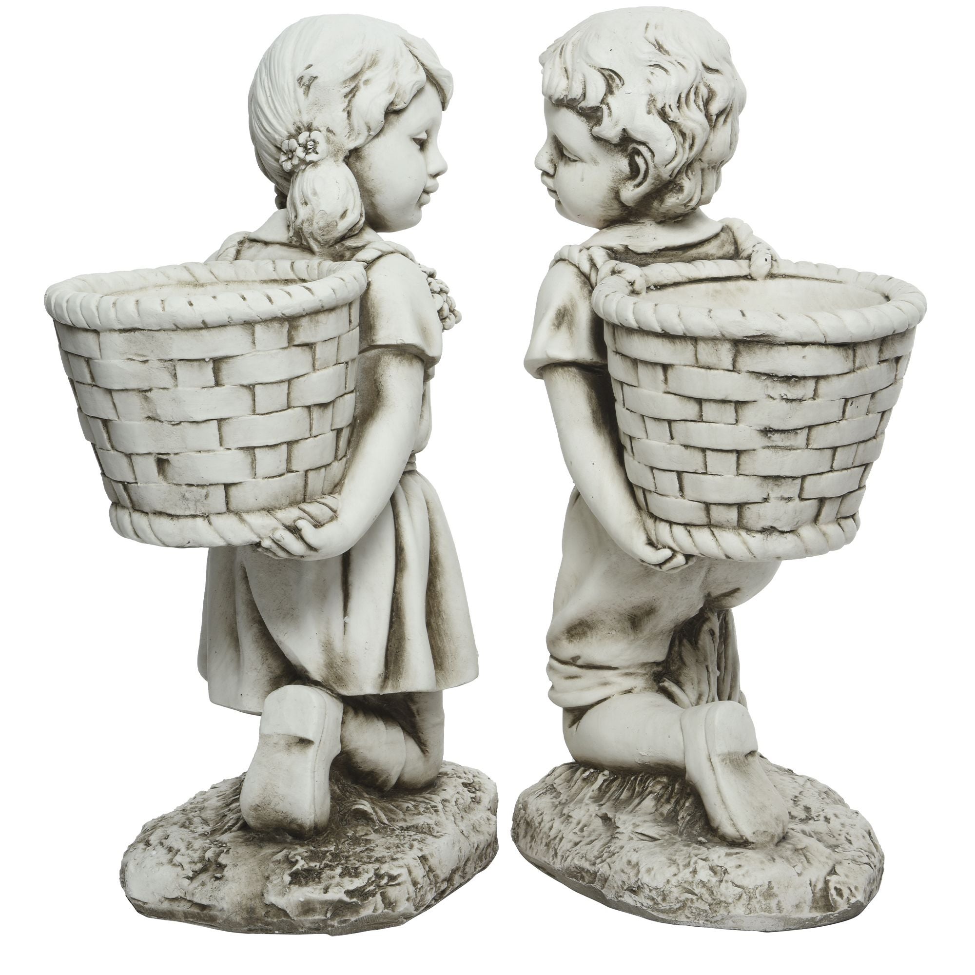 Statueta decorativa gradina, model fata, H 57 cm