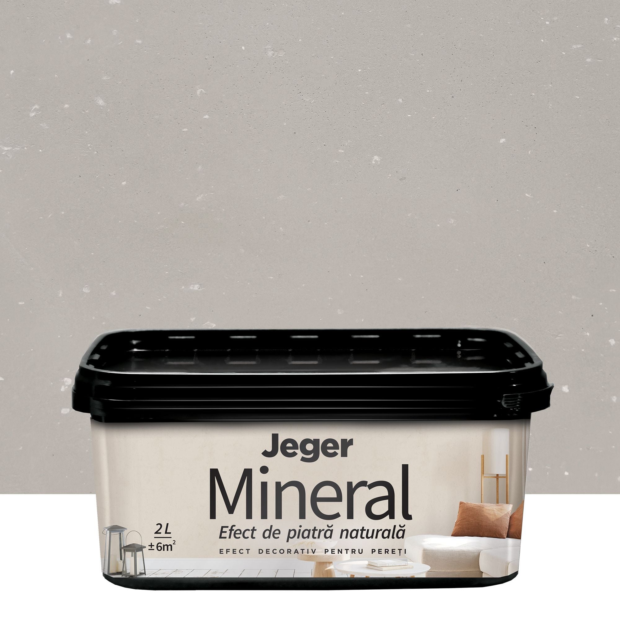 Vopsea decorativa Jeger, efect Mineral 5, Taupe, 2 L
