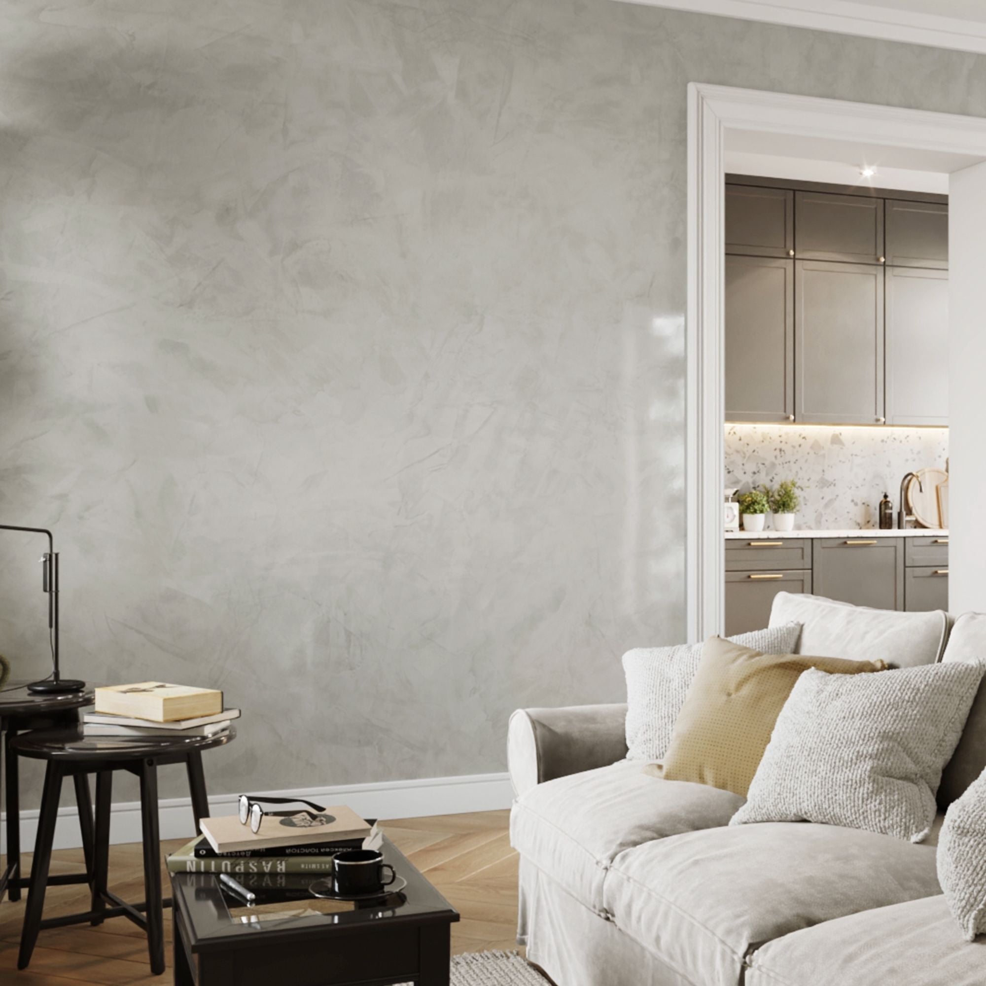 Vopsea decorativa Jeger, efect Stiuk 4, Natural, 2 L