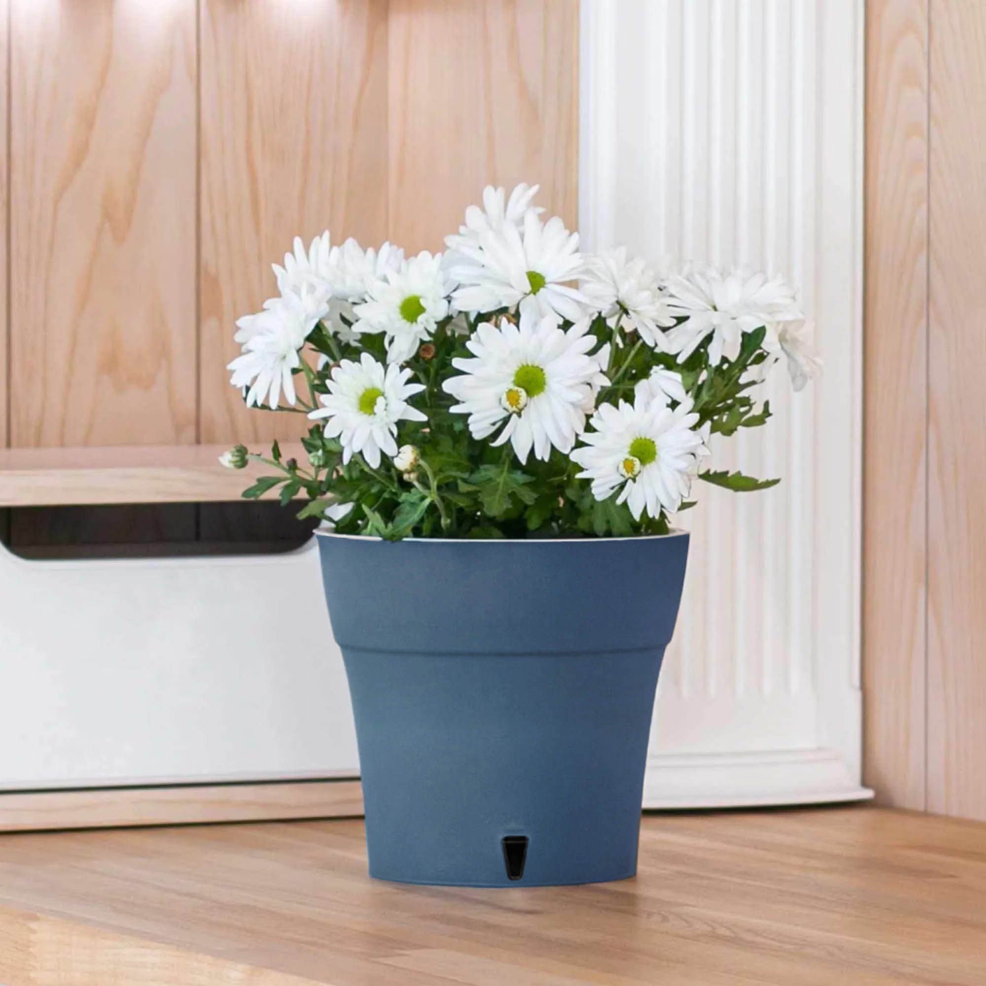 Ghiveci flori Dali, plastic, Ø 20 cm, albastru