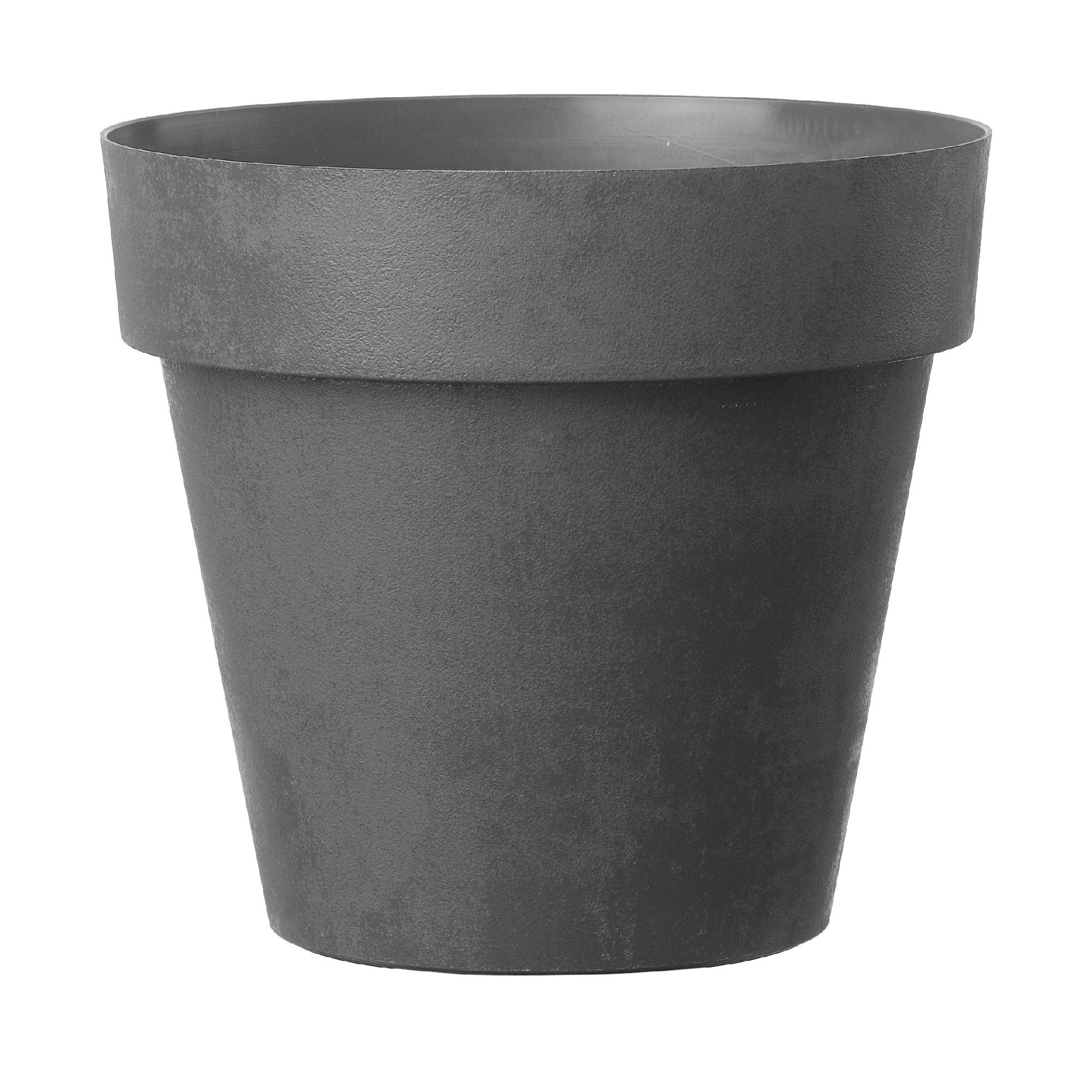 Ghiveci flori Like, plastic, Ø 18 cm, gri antracit