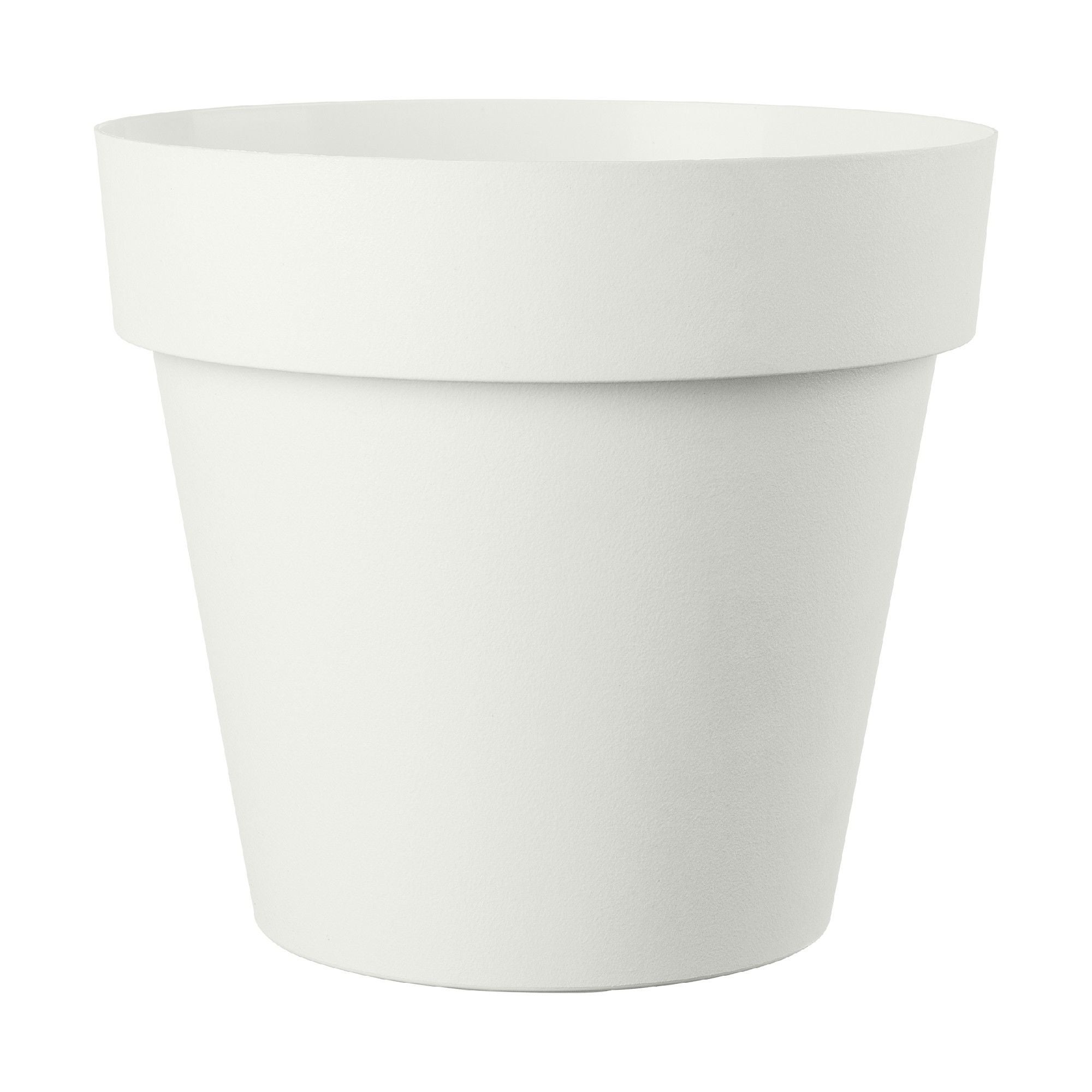 Ghiveci flori Like, plastic, Ø 18 cm, alb