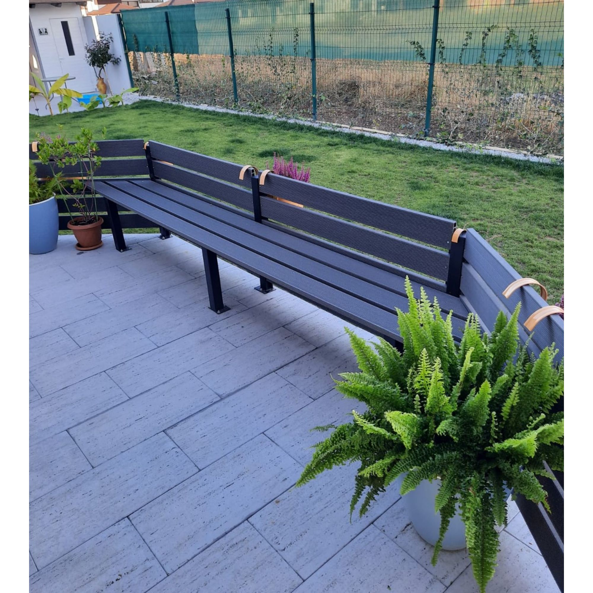 Scandura WPC pentru gard, 2000 x 120 x 24 mm, gri mat