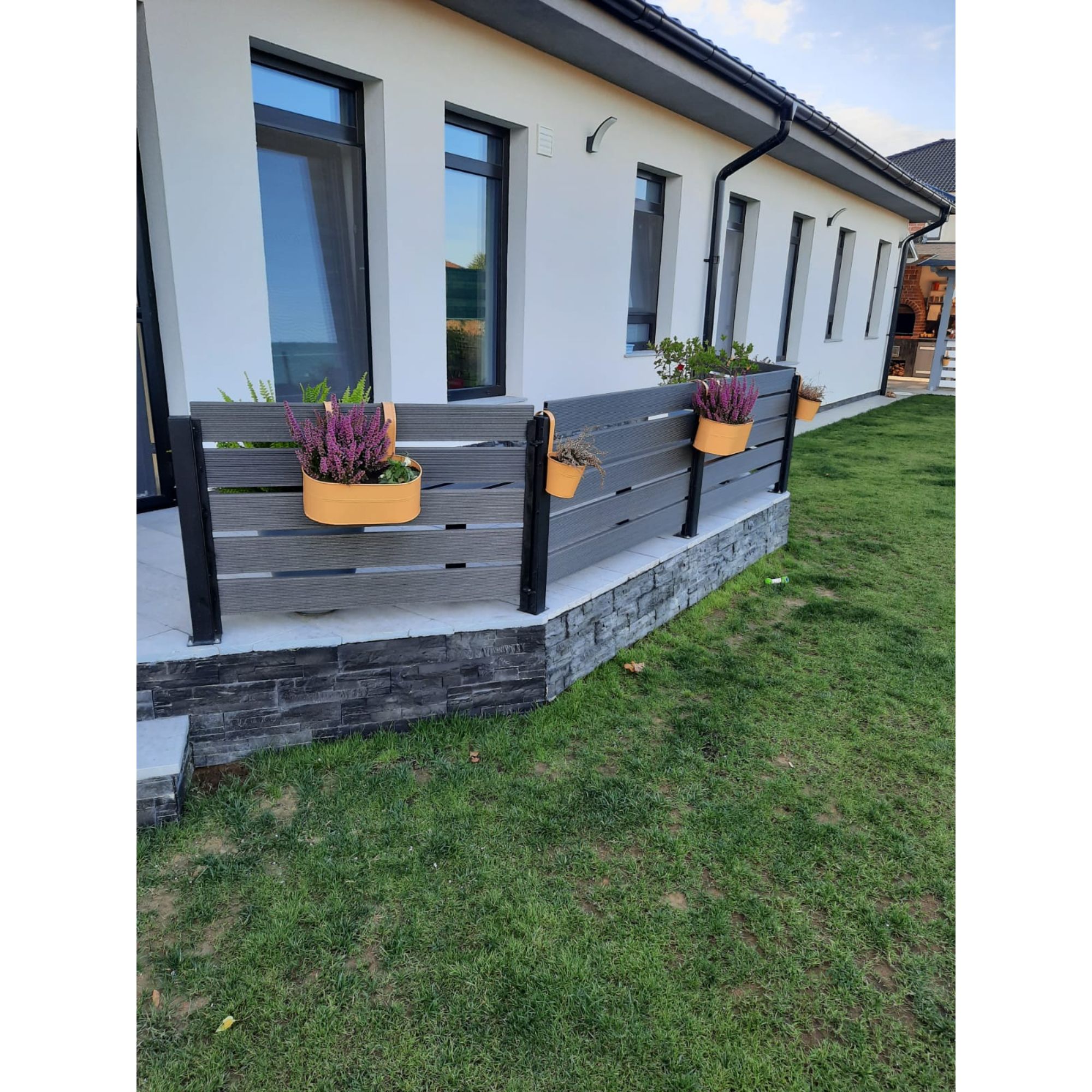 Scandura WPC pentru gard, 2000 x 120 x 24 mm, gri mat