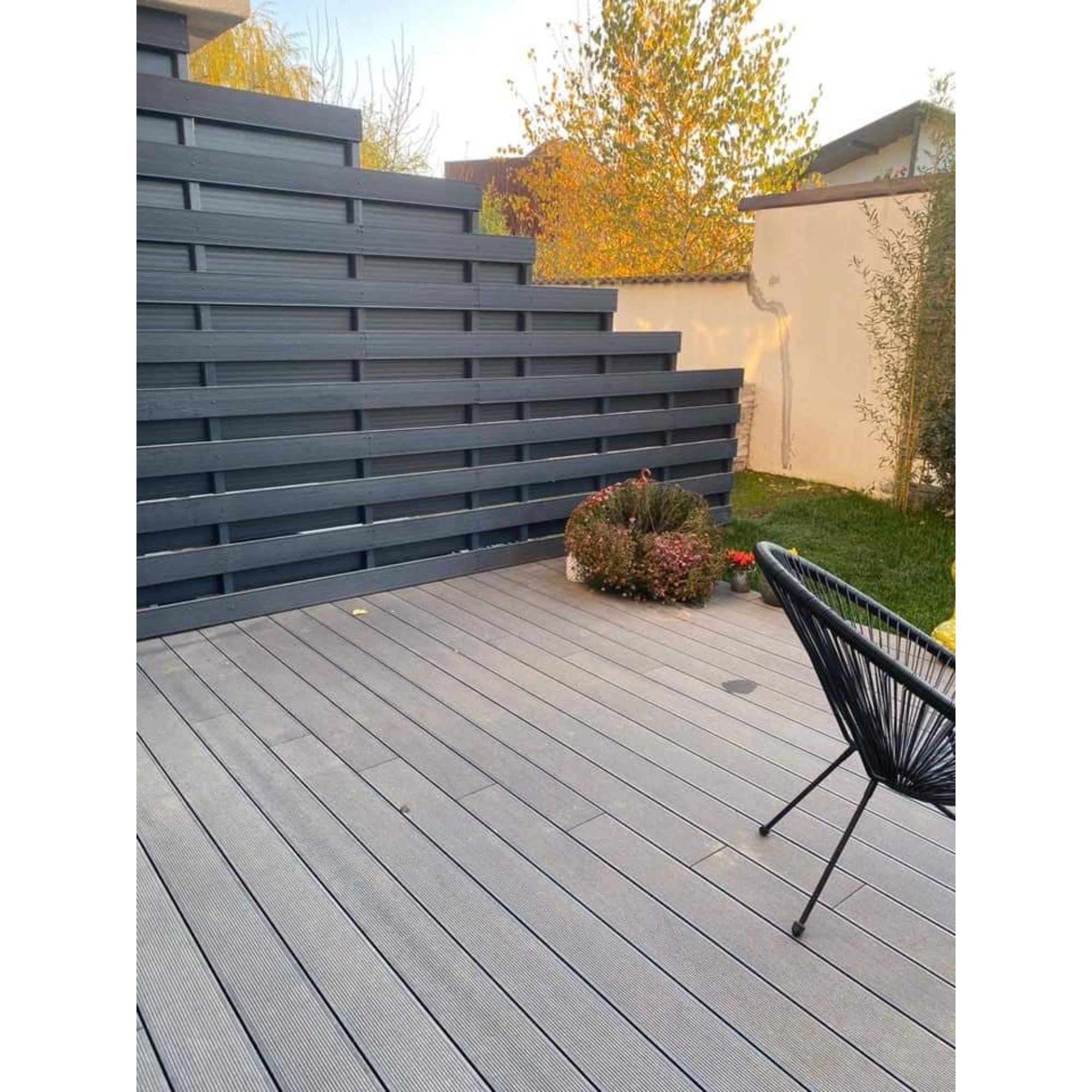 Scandura WPC pentru gard, 2000 x 120 x 24 mm, gri mat