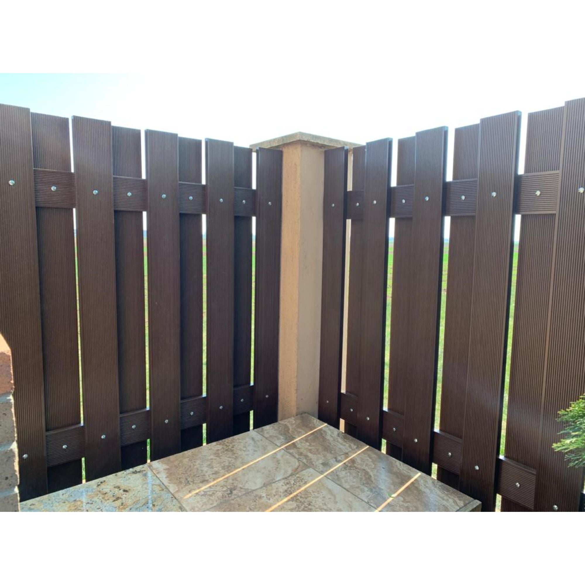 Scandura WPC pentru gard, 2000 x 120 x 24 mm, wenge mat