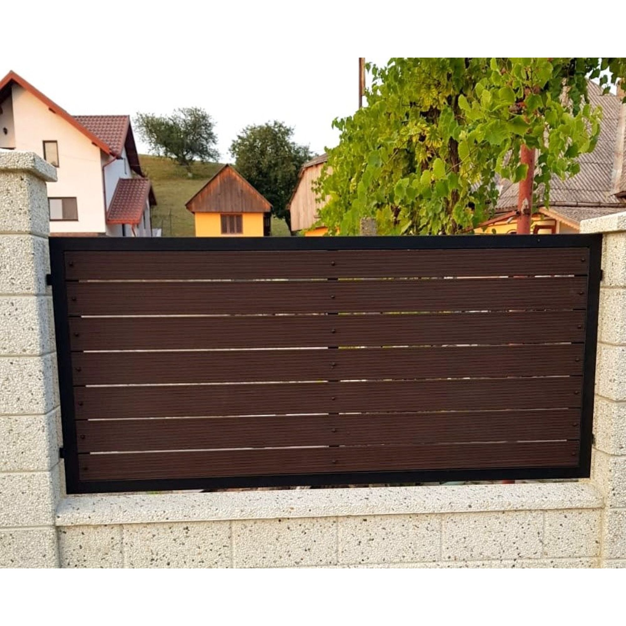 Scandura WPC pentru gard, 2000 x 120 x 24 mm, wenge mat